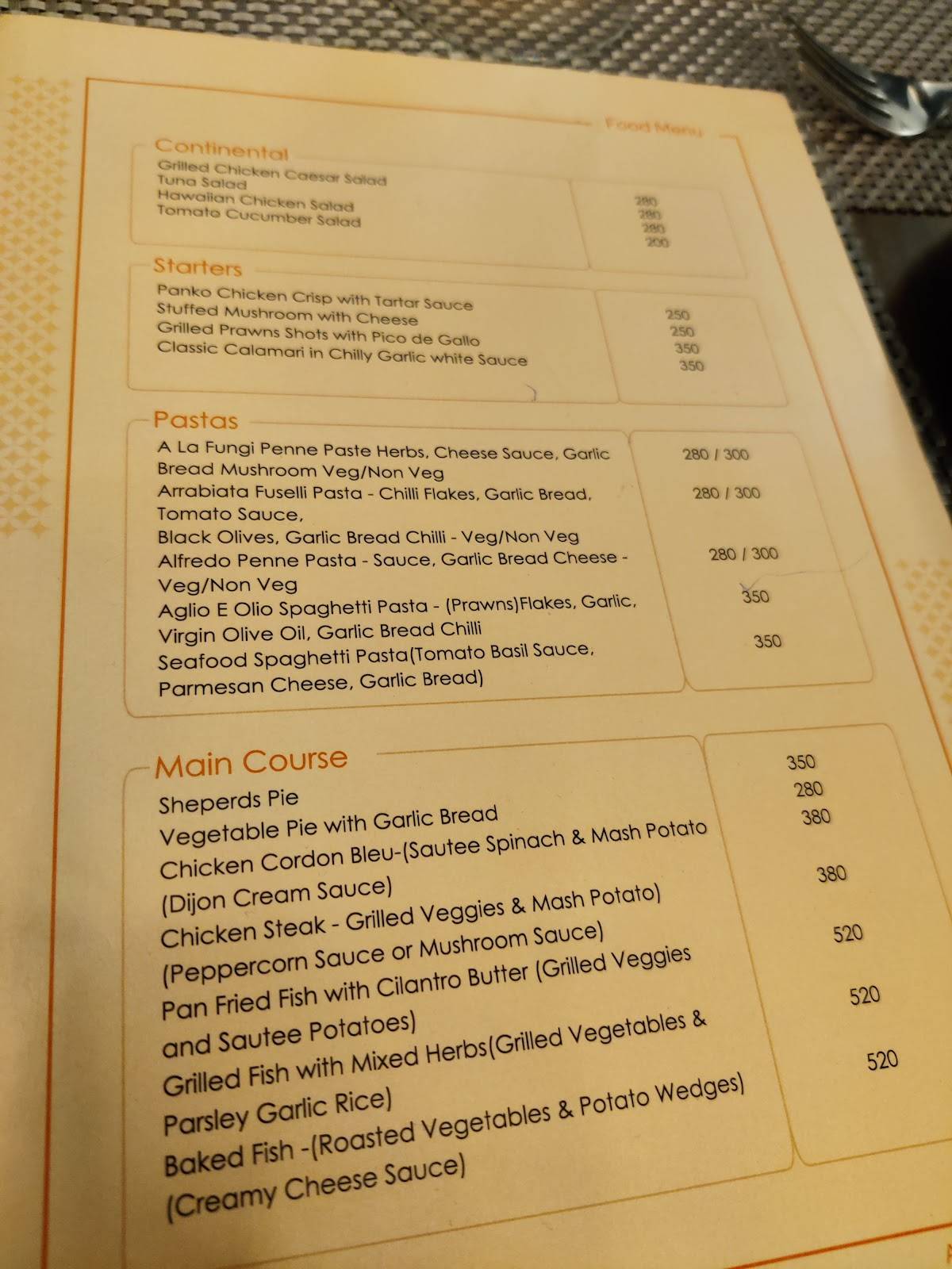 Menu at Ritz Classic Margao, Margao