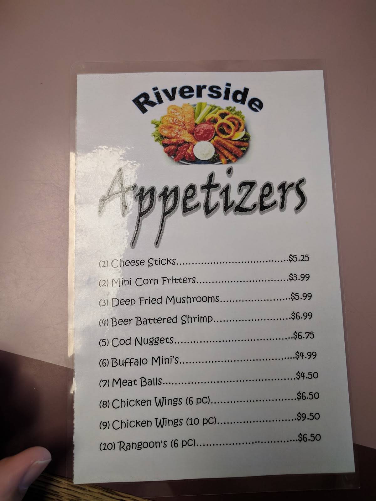 Menu at Riverside Inn Restaurant, Presque Isle