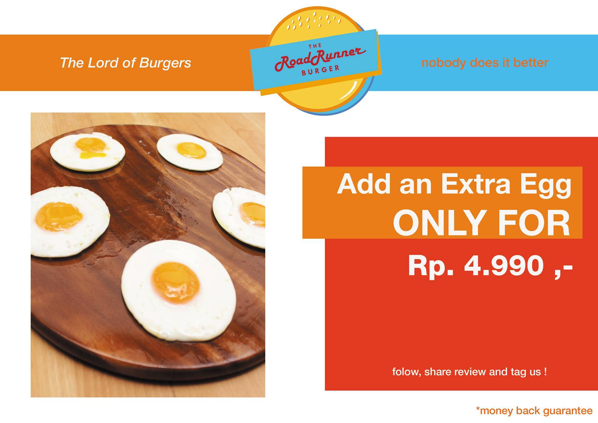 Menu at Road Runner Burger restaurant, Bandung, Jl. Pungkur No. 181