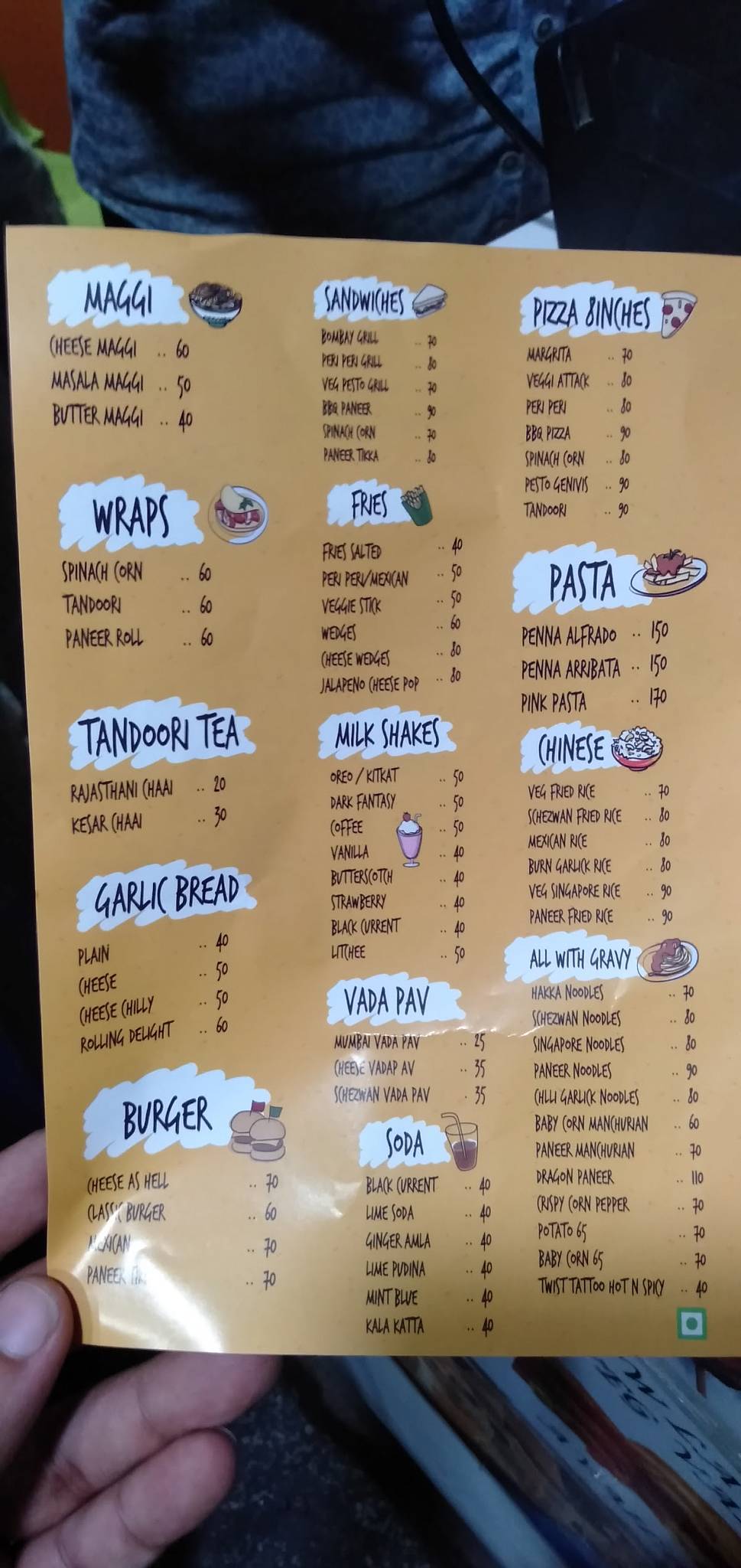 Menu at Rolling Tounge Food Junction, Bengaluru