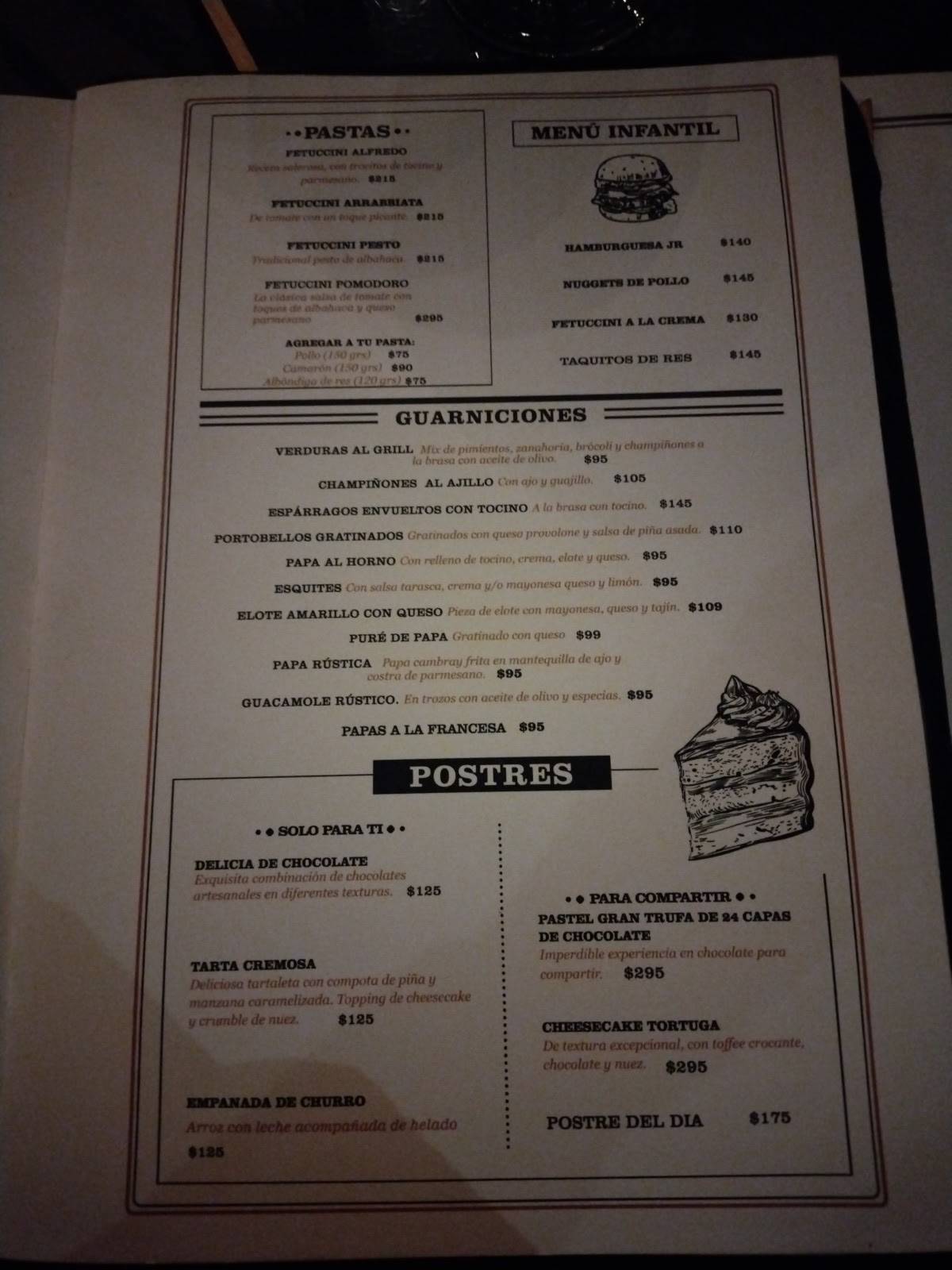 Carta del restaurante Salerosa Morelia, Morelia