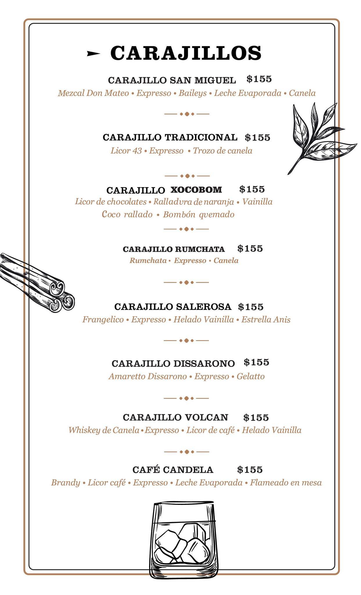 Carta del restaurante Salerosa Morelia, Morelia