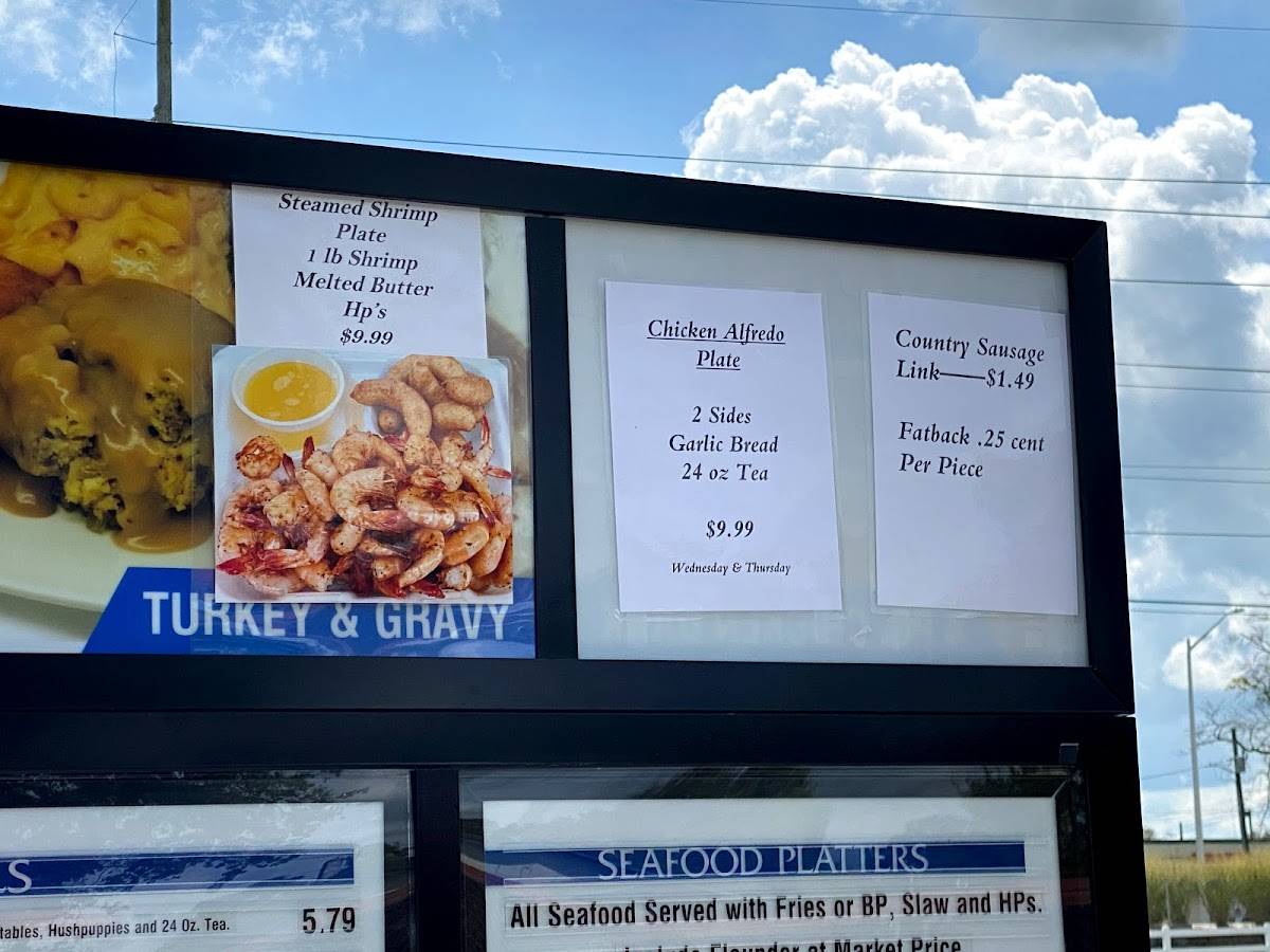Menu at Sandpiper Buffet restaurant, Fayetteville