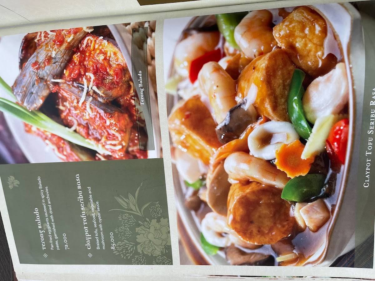 Menu at Seribu Rasa restaurant, Jakarta, Plaza Indonesia