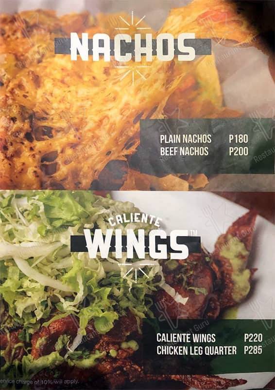Menu at Silantro Fil-Mex Cantina restaurant, Makati