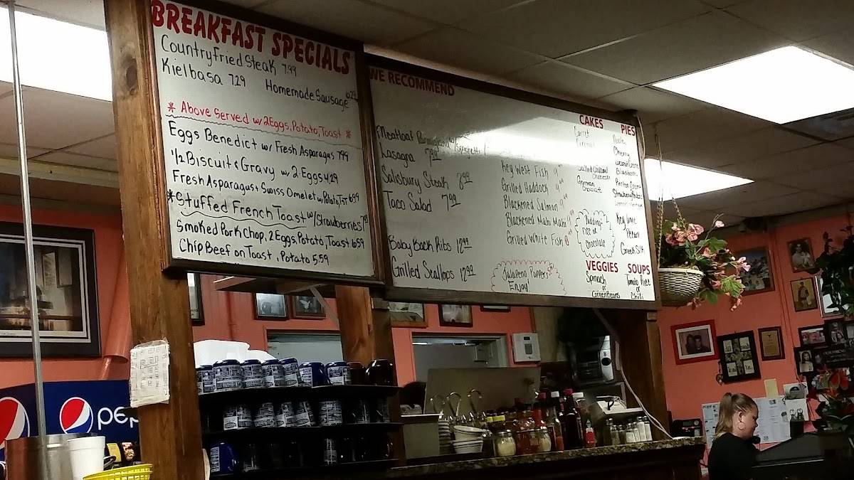 Menu at Steve's Family Diner restaurant, Titusville