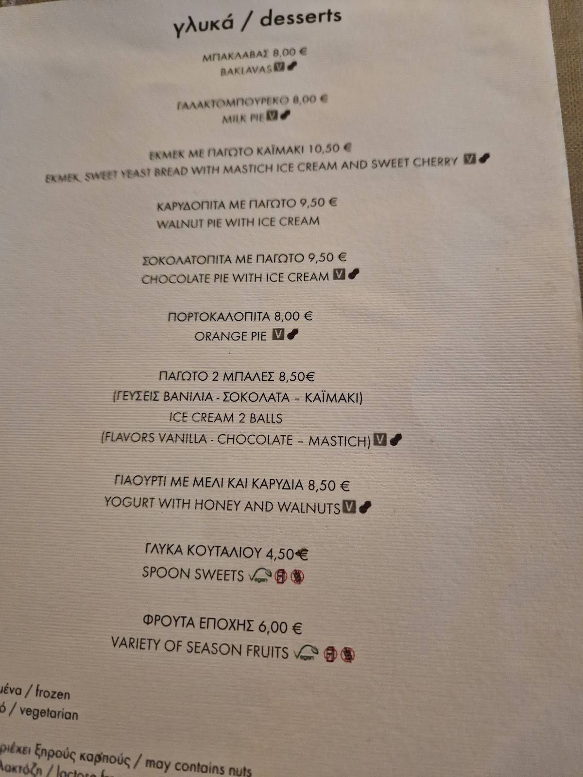 Menu at Strofi Athenian Restaurant, Athens, Rovertou Galli 25