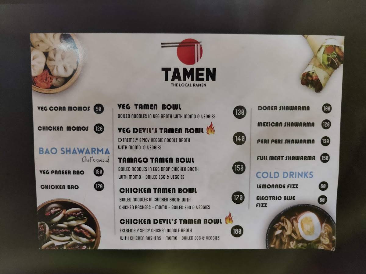 Menu at TAMEN - THE LOCAL RAMEN, Chennai, No.12