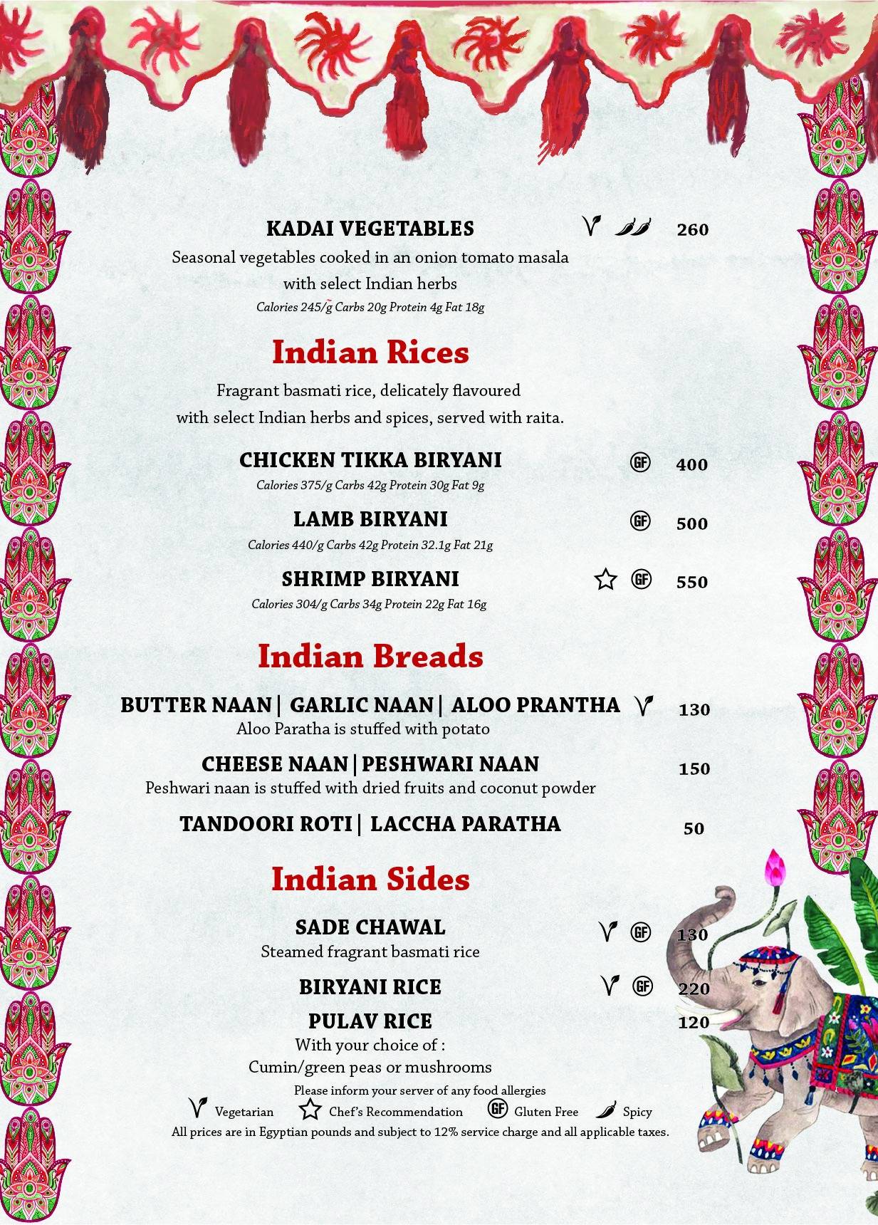 Menu at Tao - Dusit Thani restaurant, New Cairo City