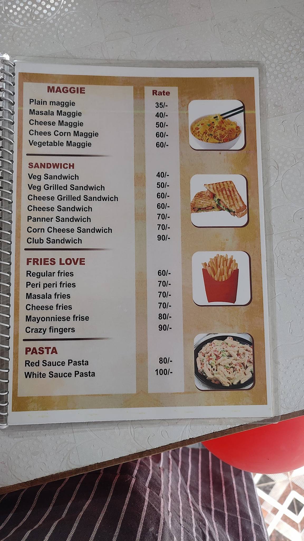 Menu at THE VILLAGE CAFE, Lasalgaon