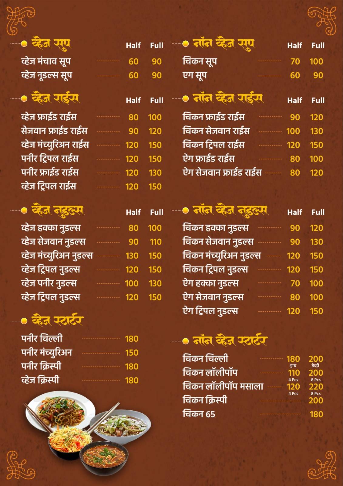 Menu at Talap Dhaba, Navi Mumbai