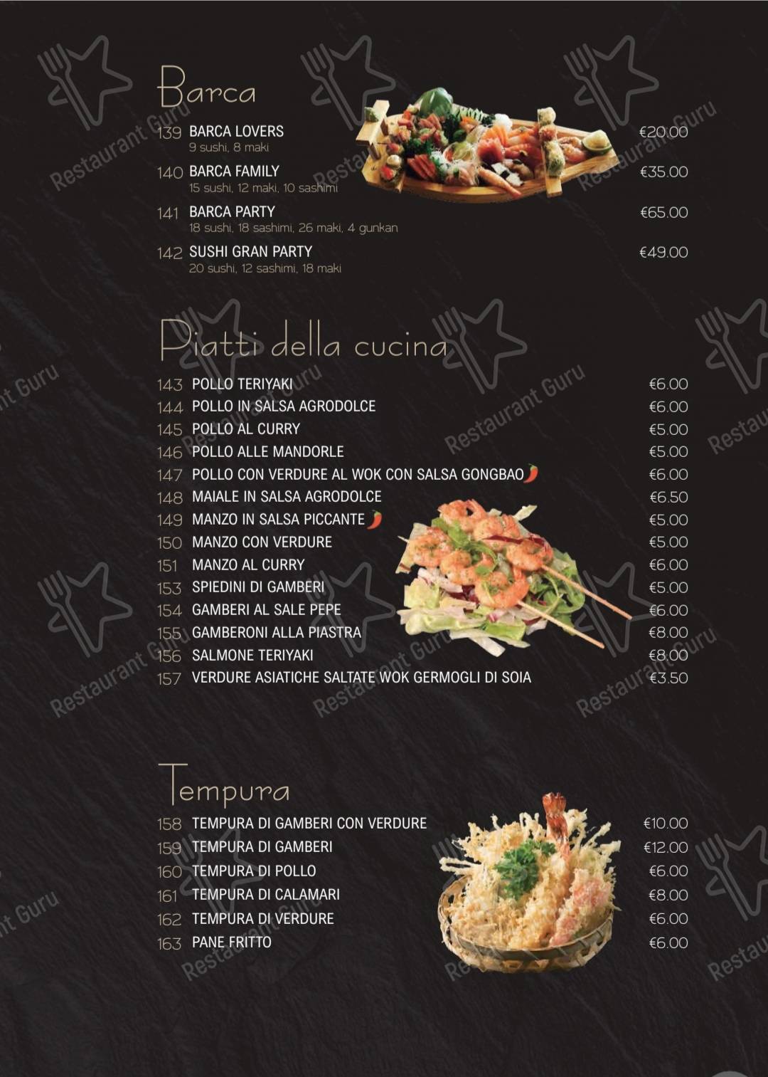 Menu at Tao - Dusit Thani restaurant, New Cairo City