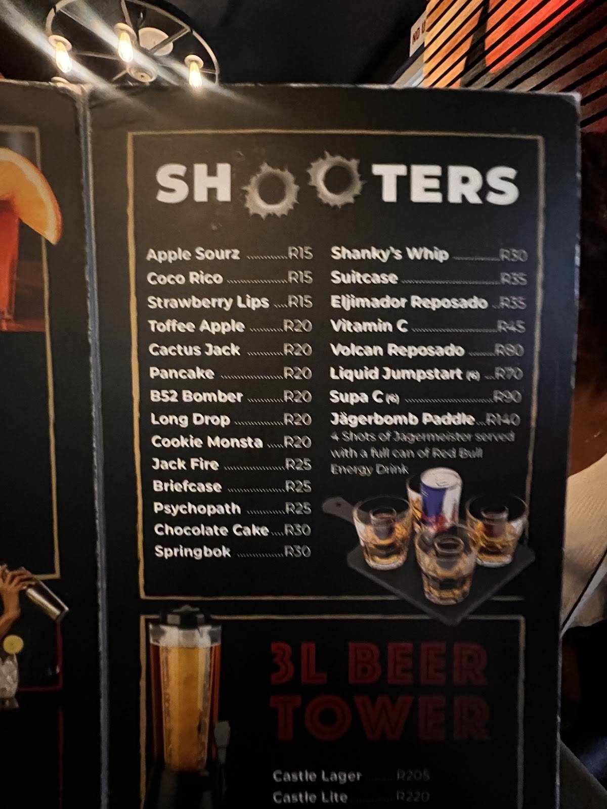 Menu at Texan Wing Bar Gold Reef City, Johannesburg