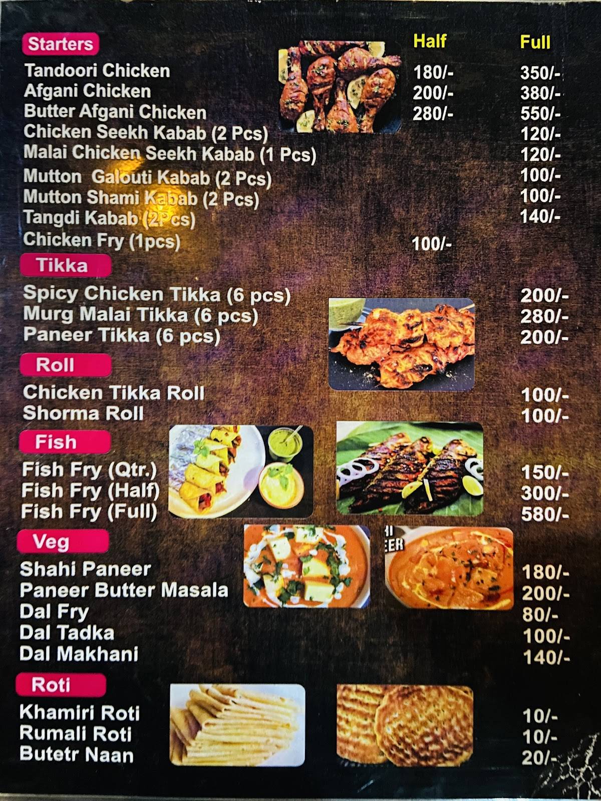 Menu at The Burak restaurant and cafe, Alwar