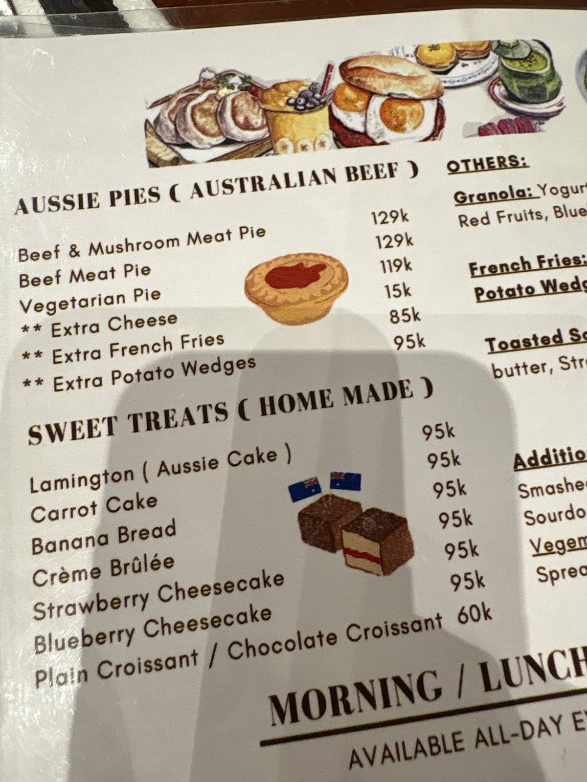 Menu at The Melbourne Cafe, Ho Chi Minh City, 137 Nguyễn Đình Chiểu