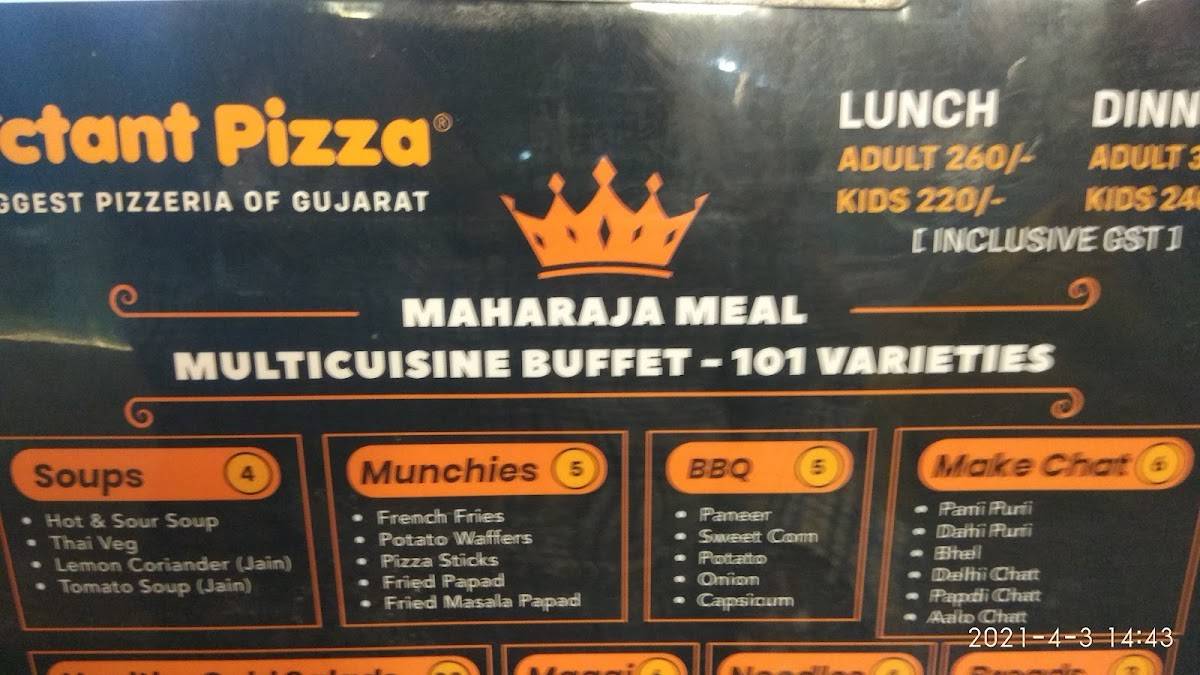 Menu at The Ocyent Pizza, Vadodara