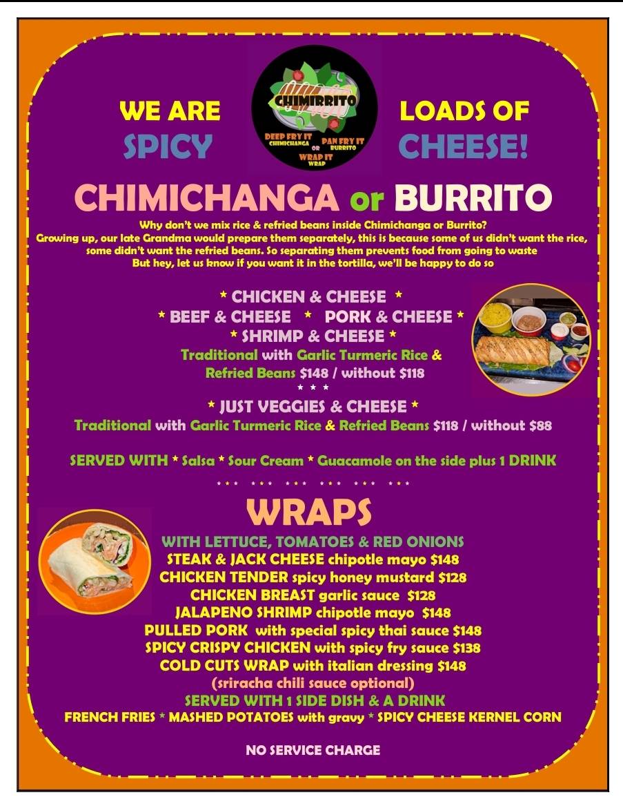 Menu at The Old China Hand * Crispy Chicken * Chimirrito restaurant ...