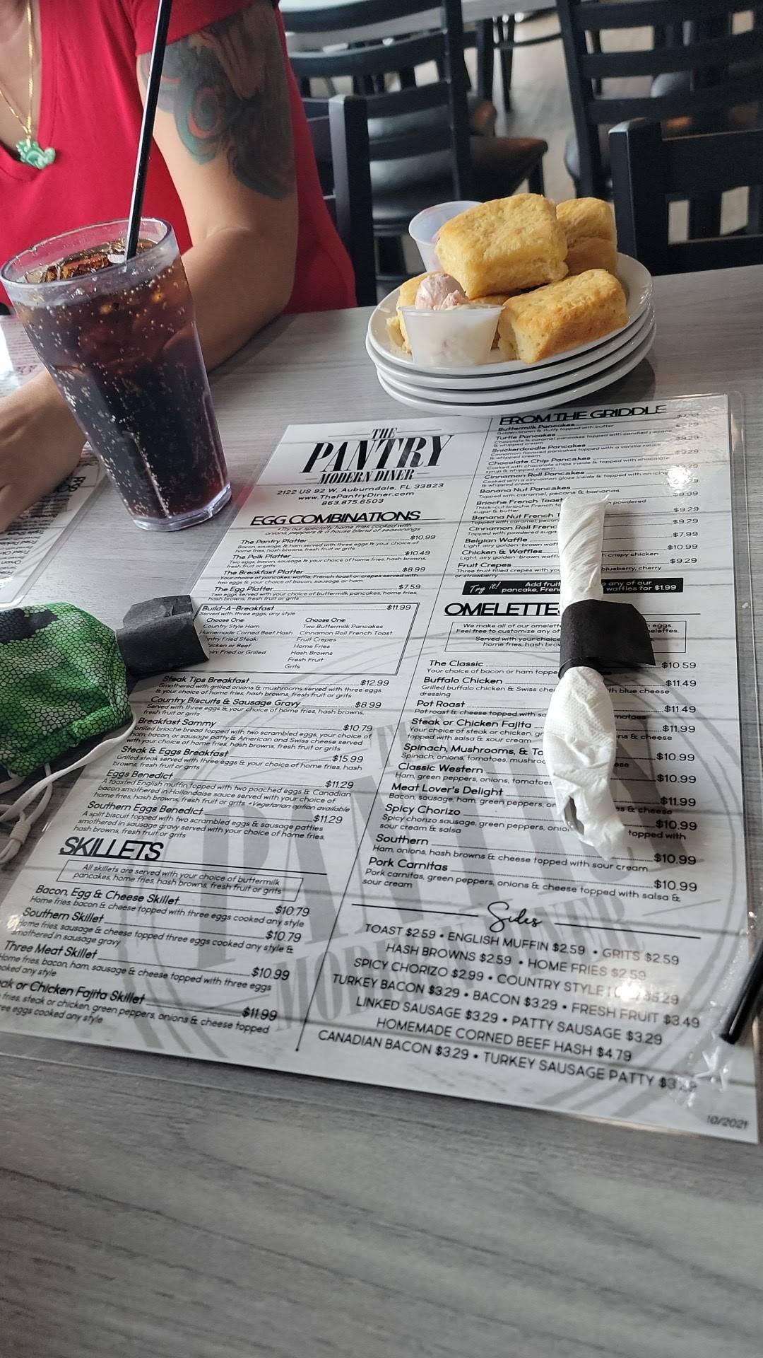 Menu at The Pantry Modern Diner restaurant, Auburndale