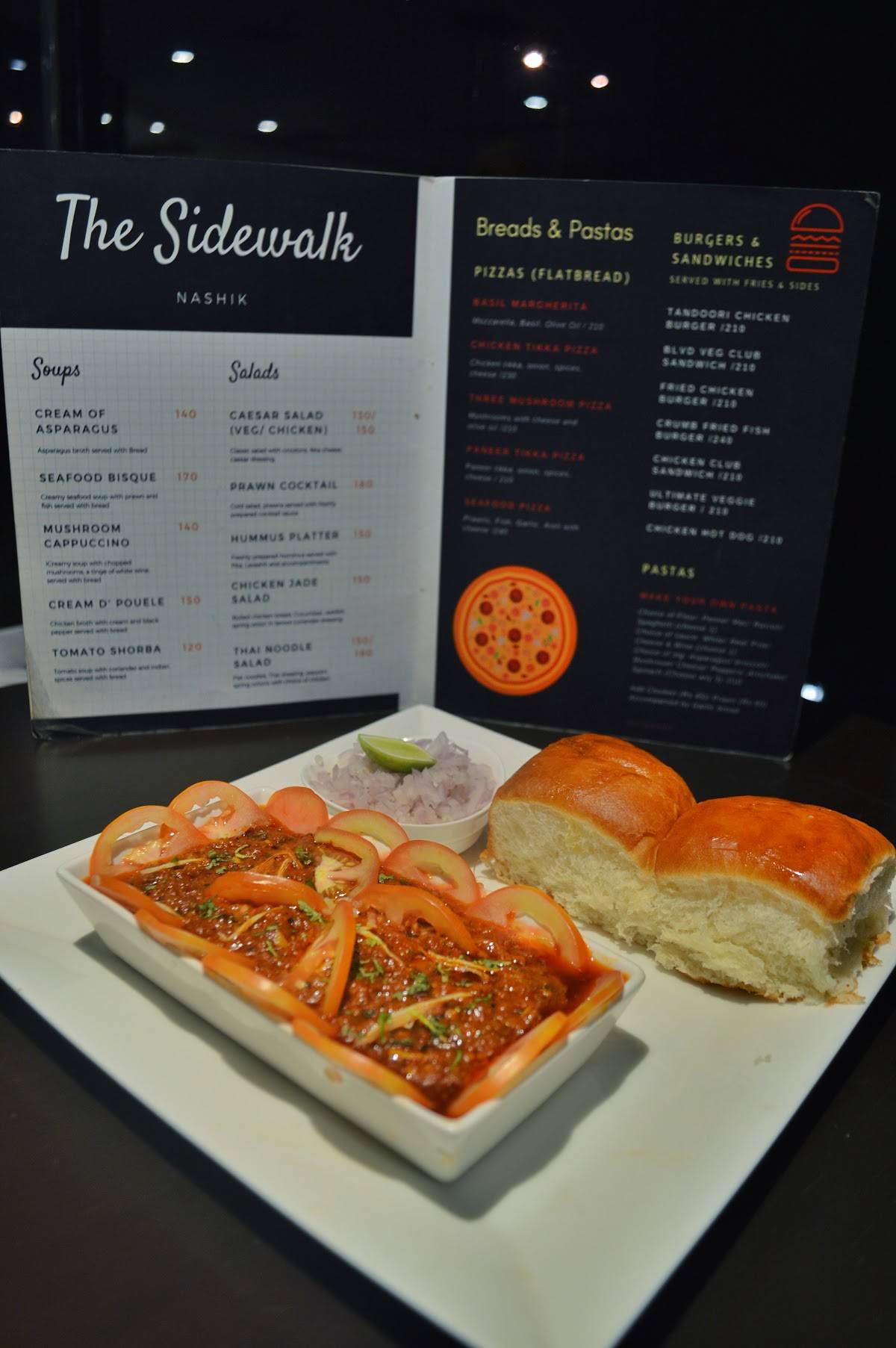 Menu at The Sidewalk Nashik, Nashik