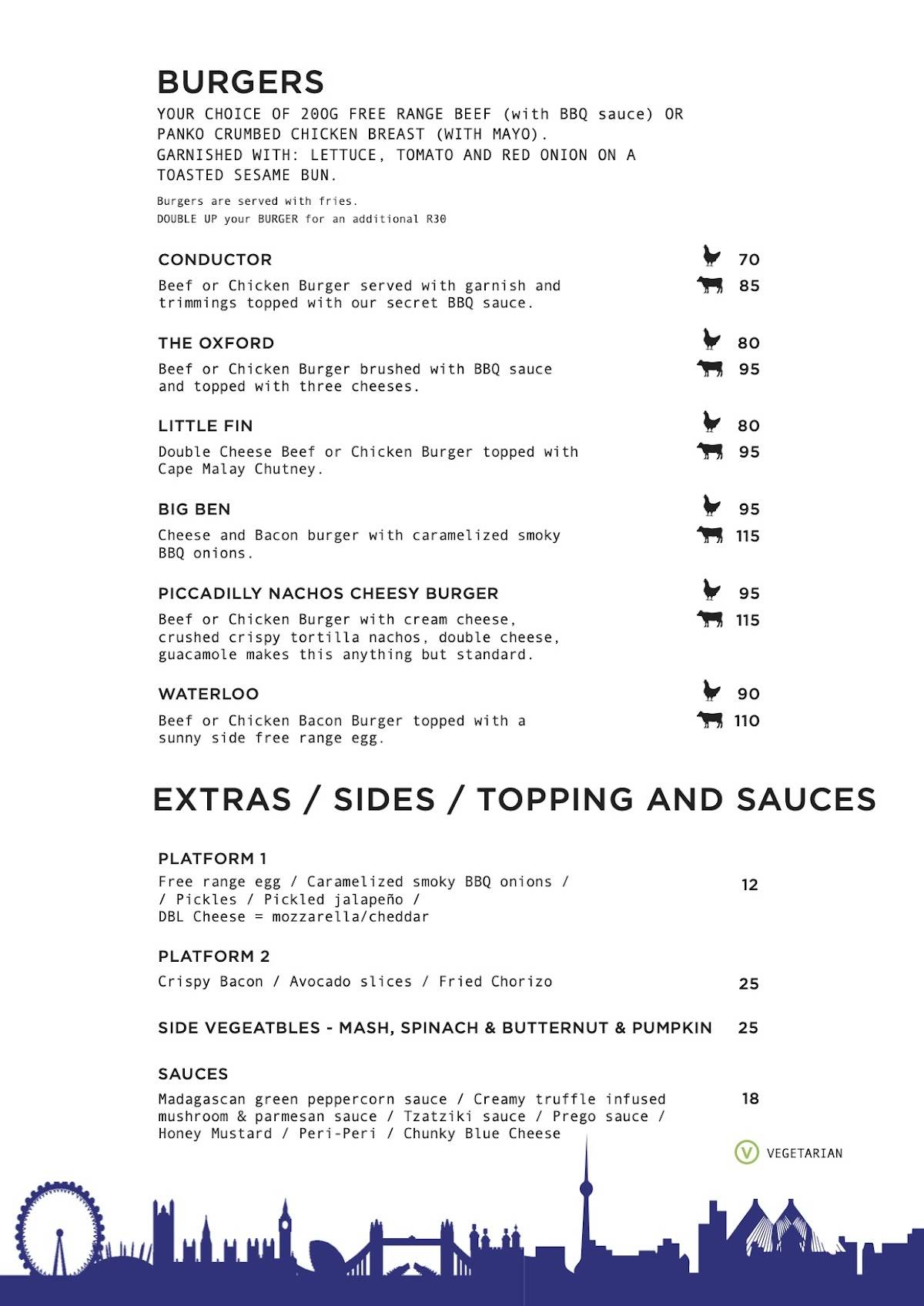 Menu at The Station Parkhurst restaurant, Randburg