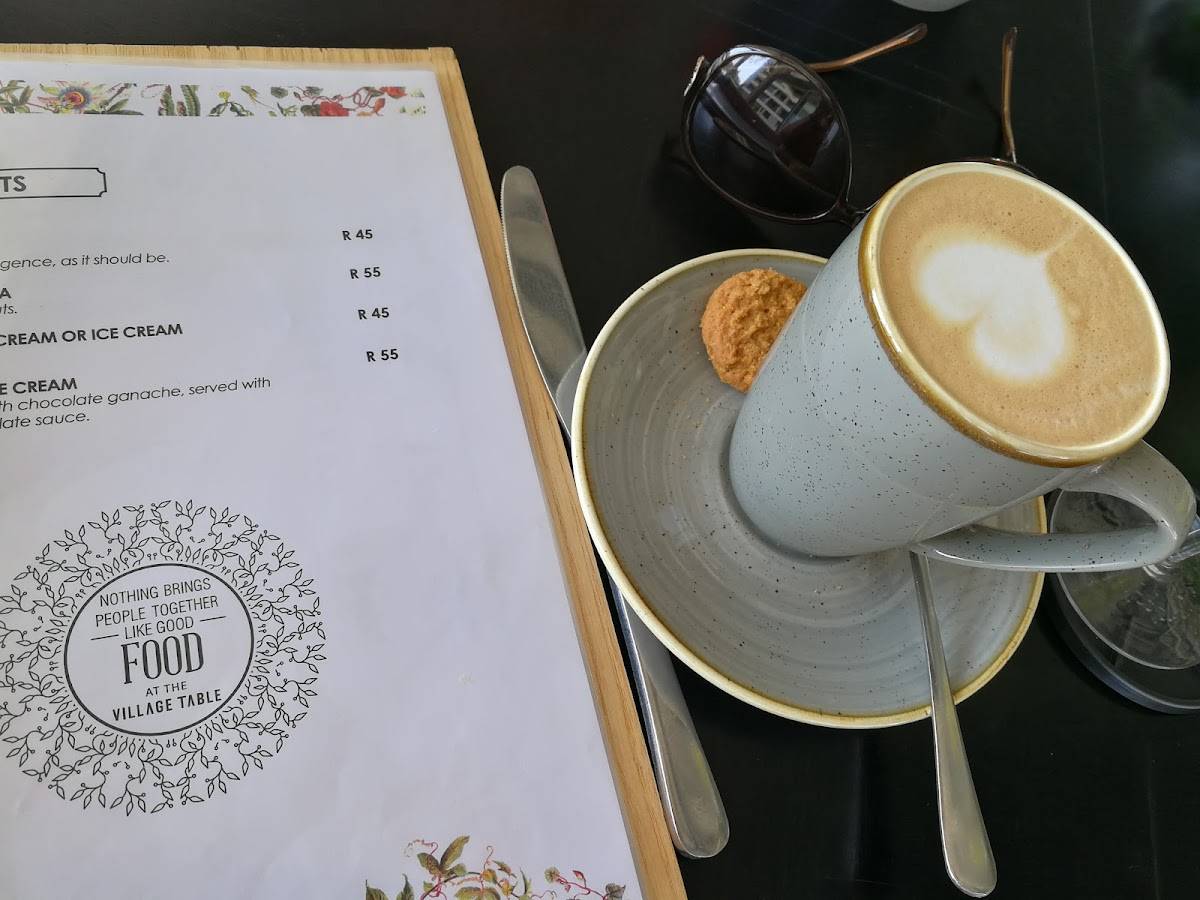 Menu at The Village Table restaurant, Durban