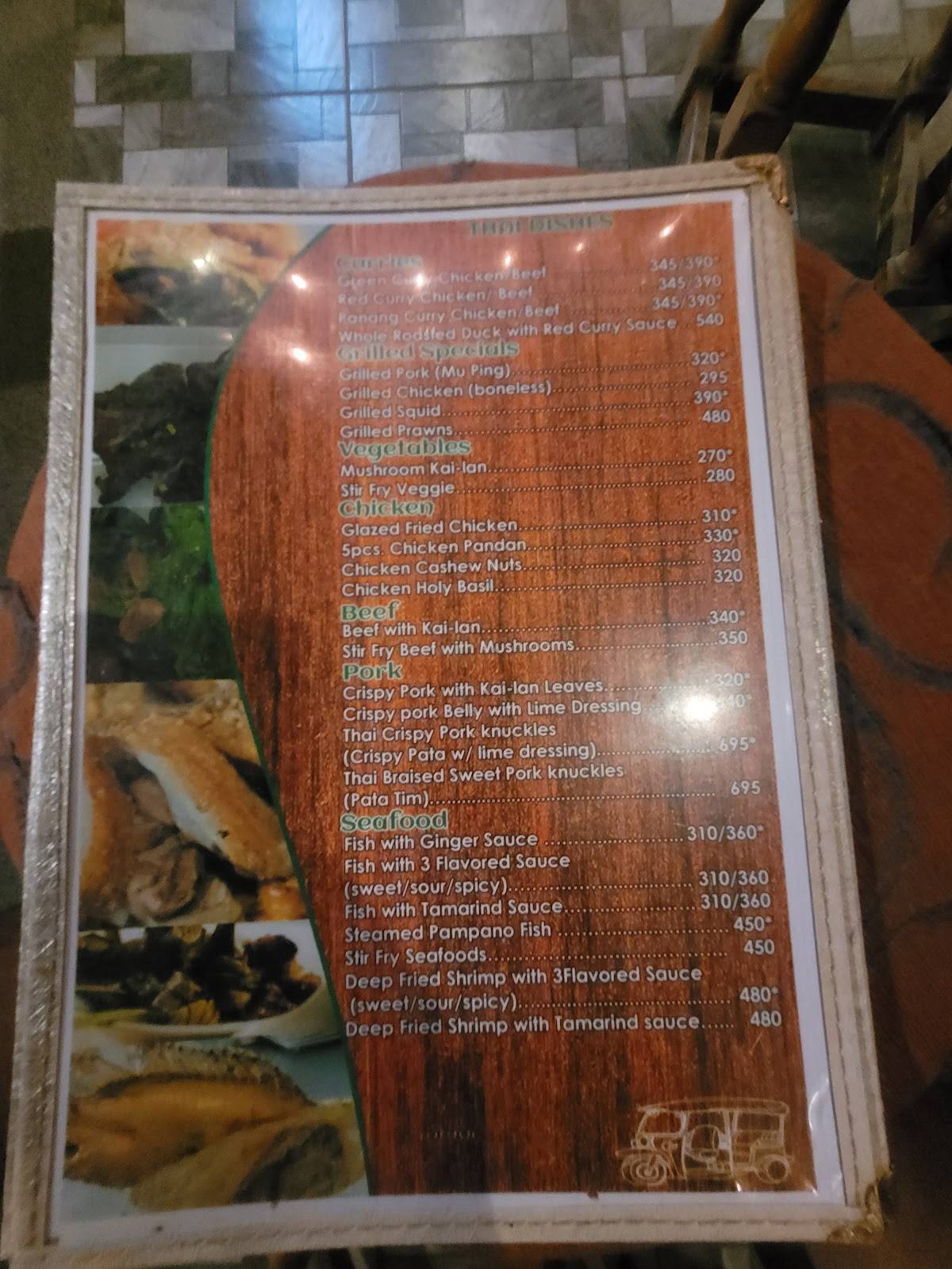 Menu at Thuk Thuk Restaurant & Pastries, Concepcion, 8JV5+F64
