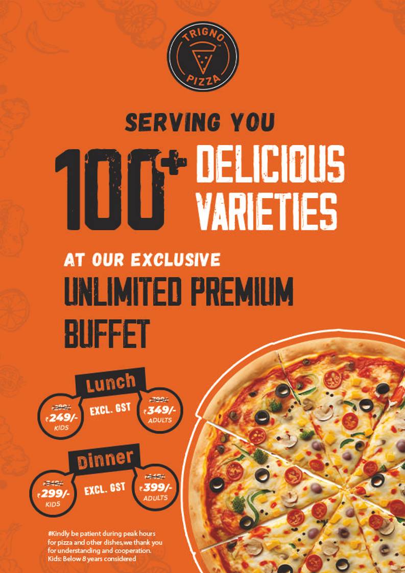 Menu at Trigno Pizza, Vadodara