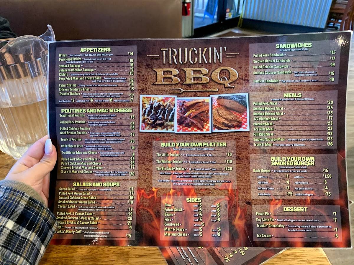 Carta de Truckin’ BBQ, Surrey
