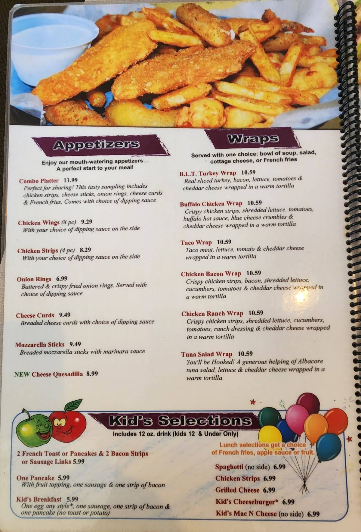 Menu at Truck's Place Restaurant Antigo, Antigo