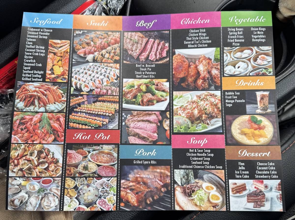 Menu at Umi Hot Pot Sushi & Seafood Buffet restaurant, Middletown