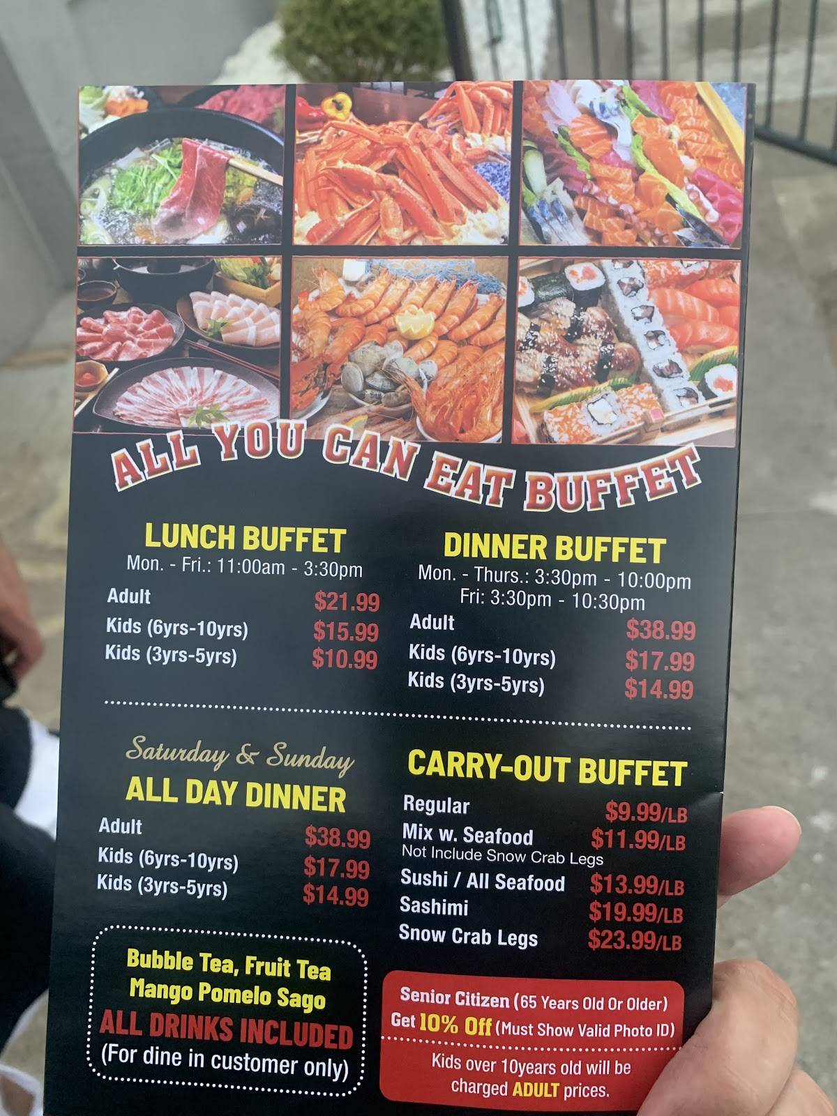 Menu at Umi Hotpot Sushi & Seafood Buffet restaurant, Albany