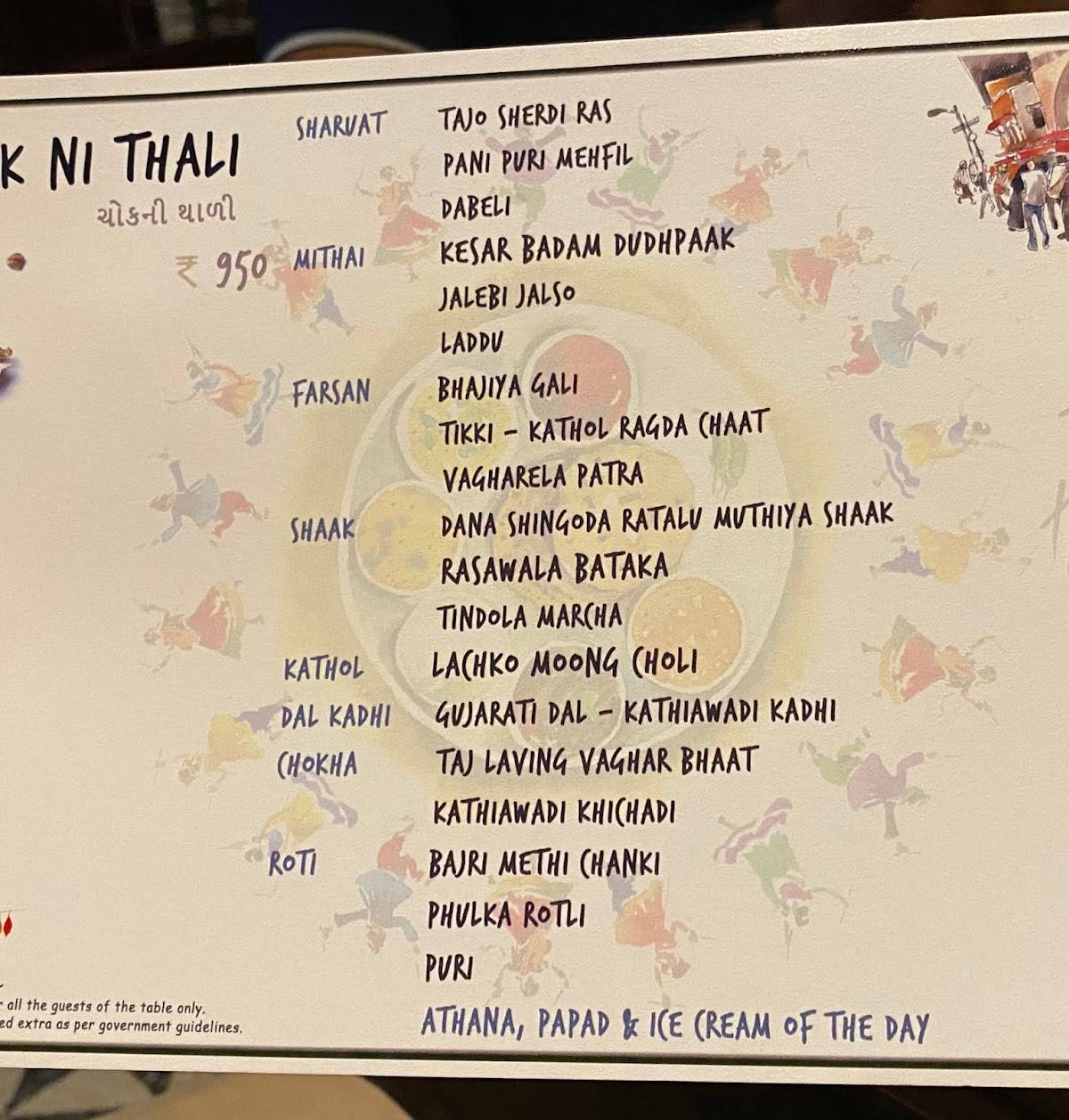 Menu at Under The Neem Trees, Ahmedabad