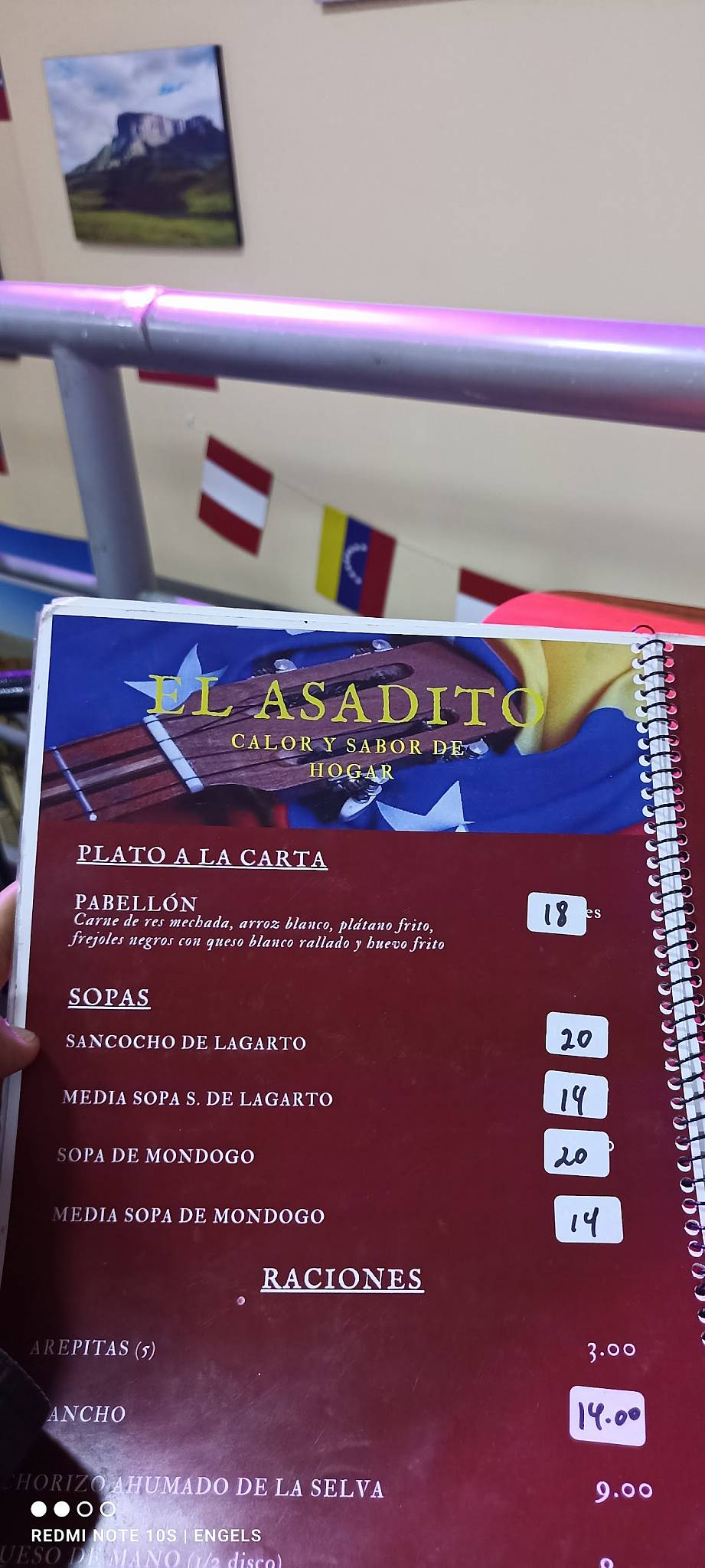 Carta del restaurante VENEZUELA COCINA FUSION, Lima