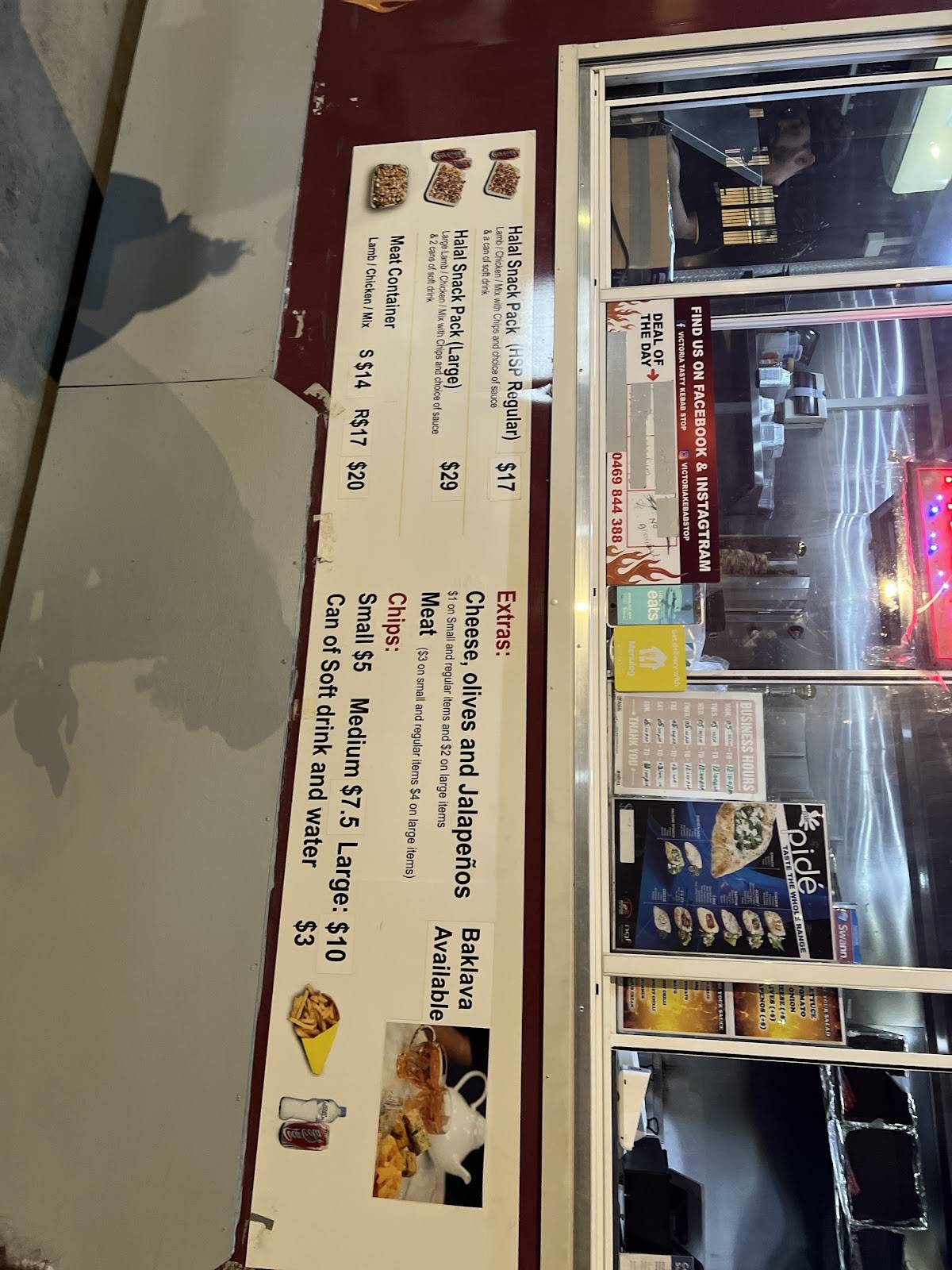 Menu at Victoria Tasty Kebab Stop restaurant, Geelong