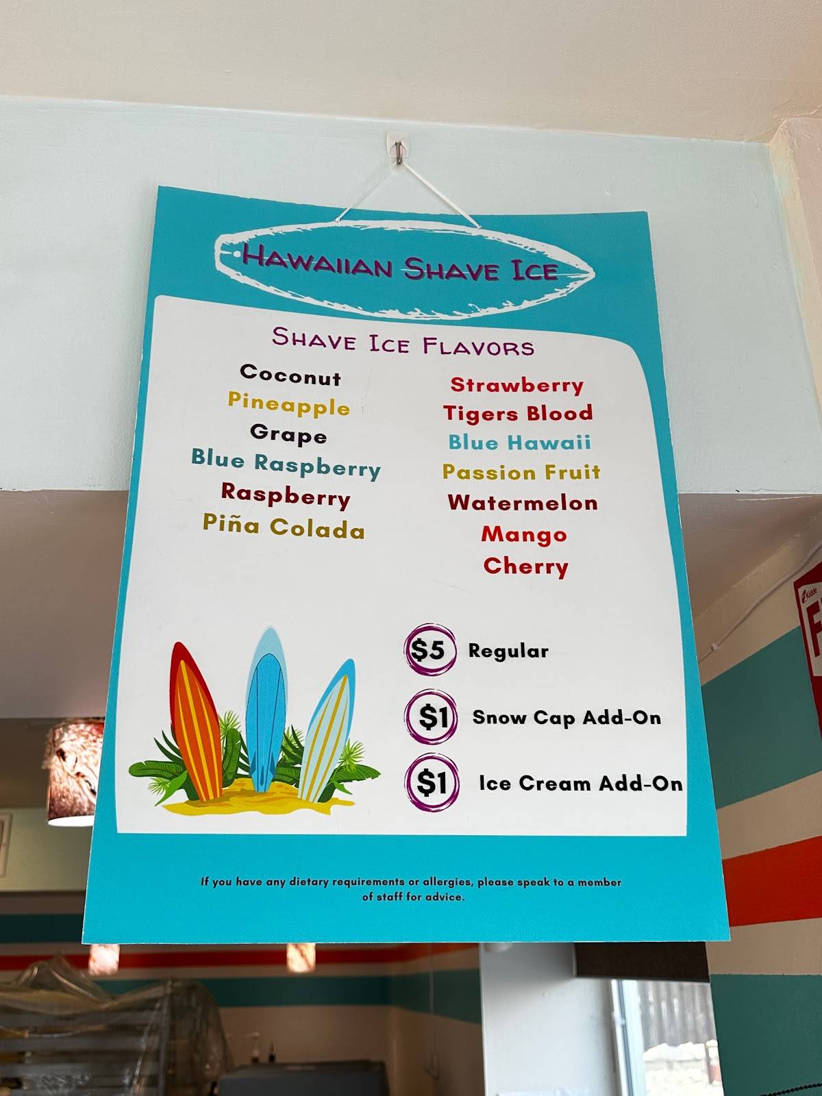 Menu at Wiki-licious restaurant, Anchorage