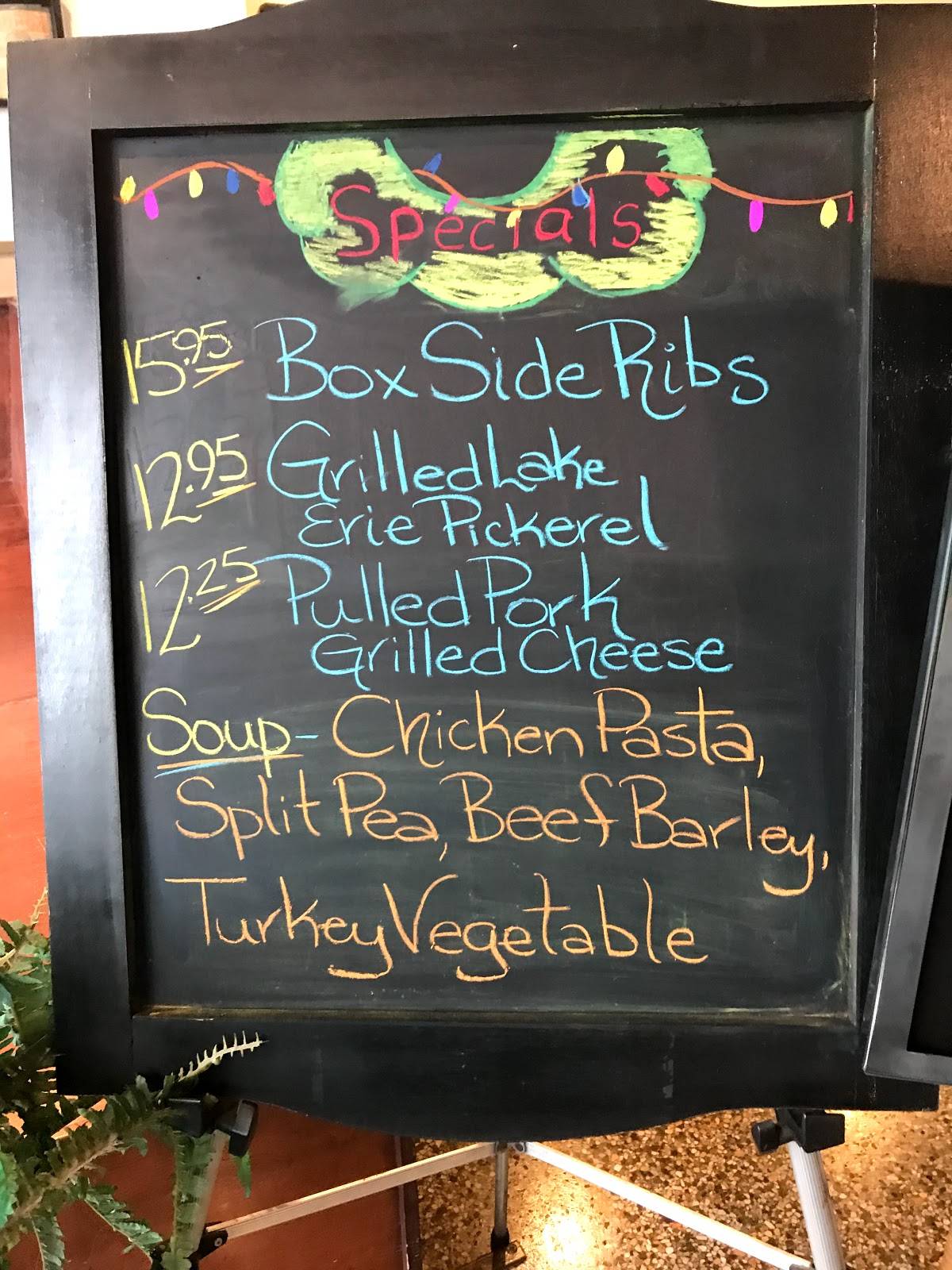 Menu at Windsor's Penalty Box Restaurant, Windsor