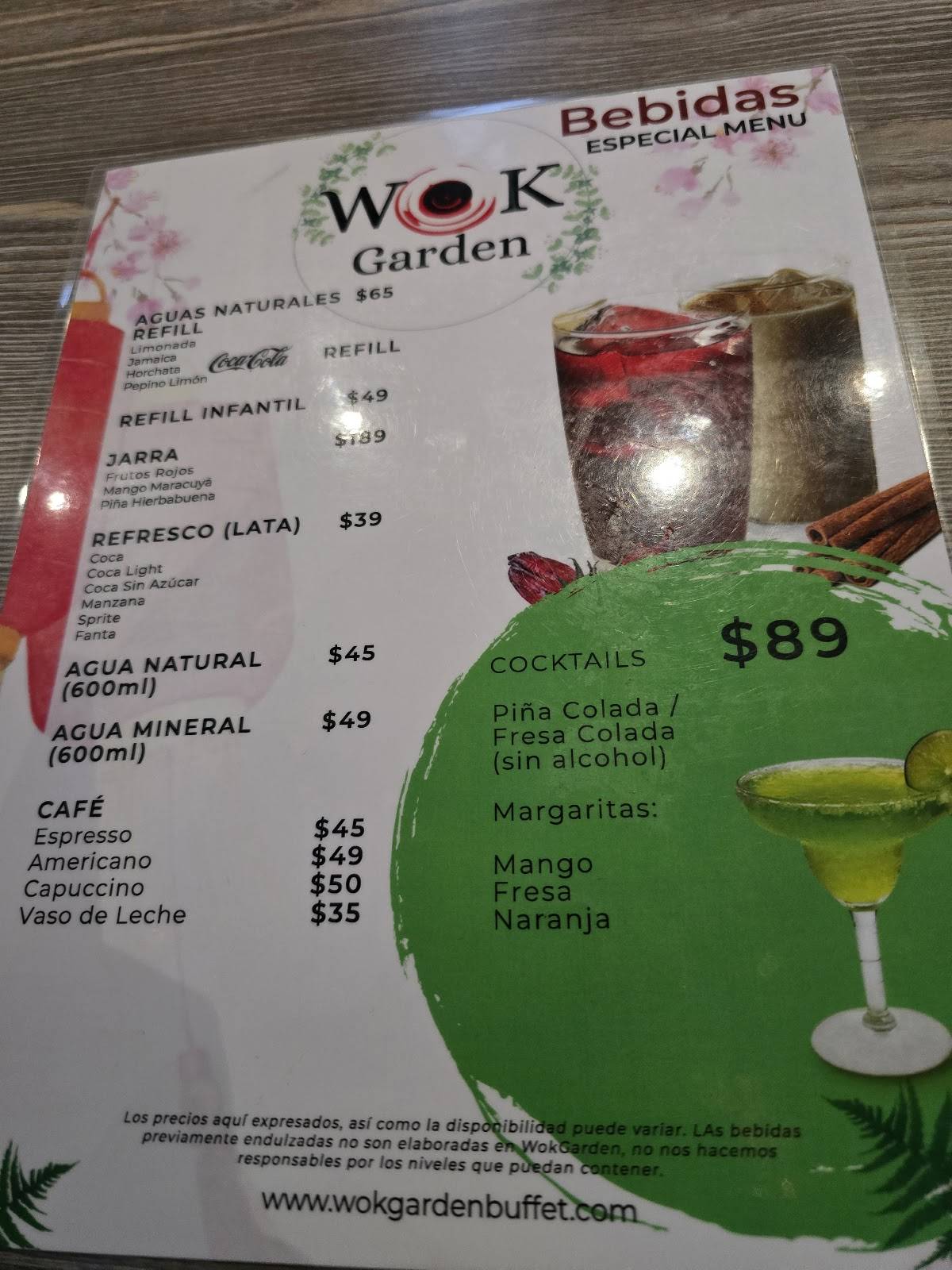 Menu at Wok Garden restaurant, San Pedro Garza García