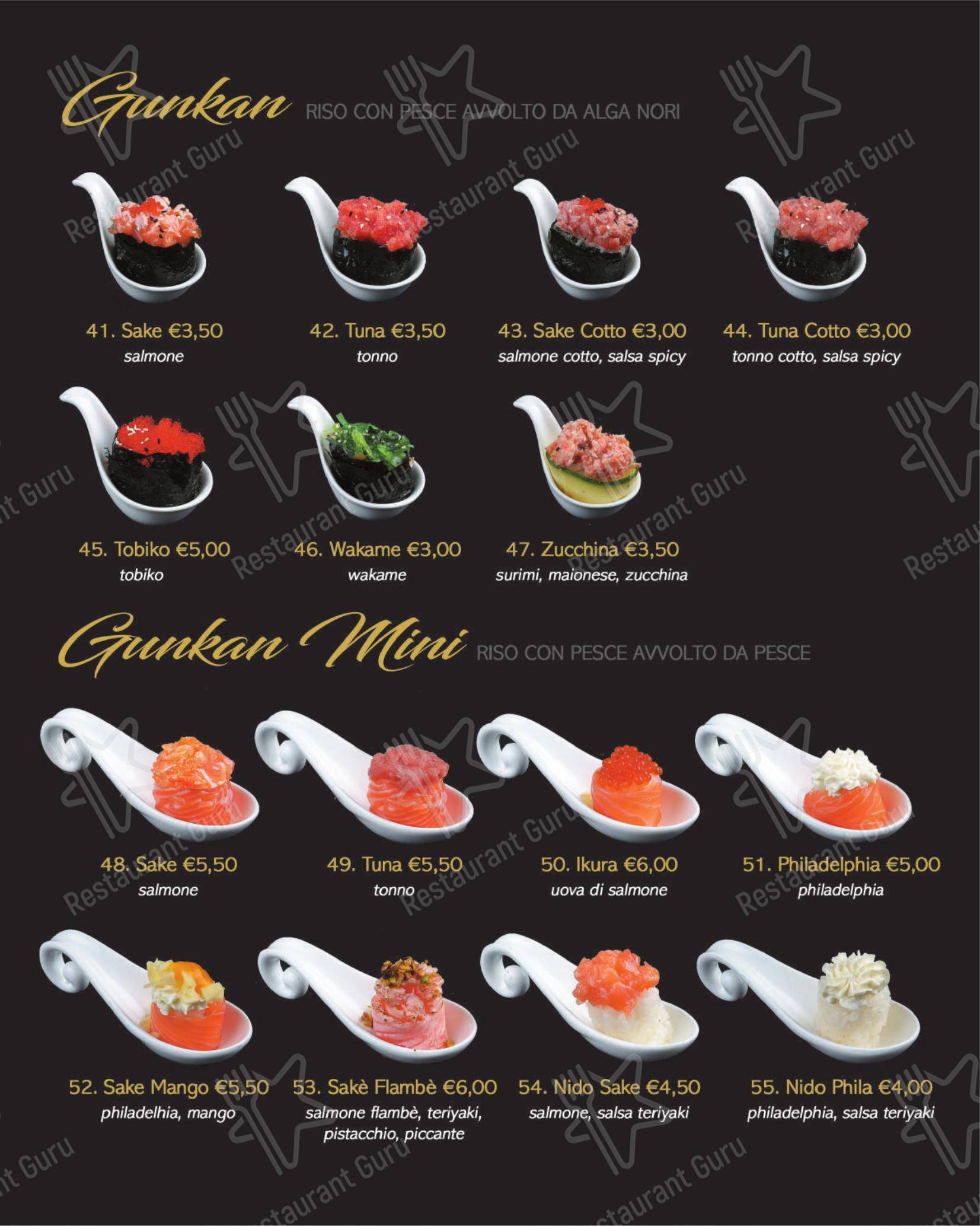 Menu da Yuki Sushi Ragusa ristorante, Ragusa, Viale delle Americhe