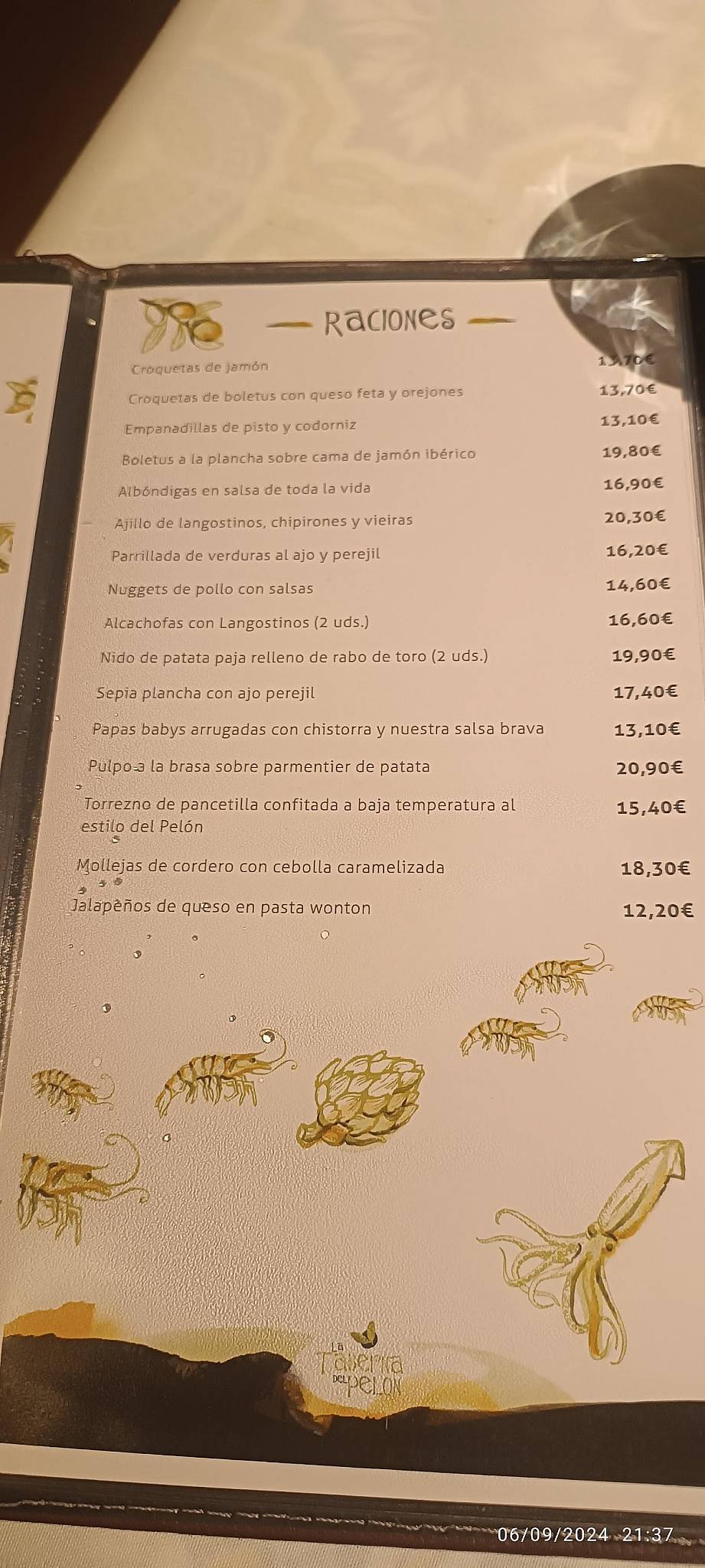 Carta de Restaurante De María - Majadahonda, Majadahonda