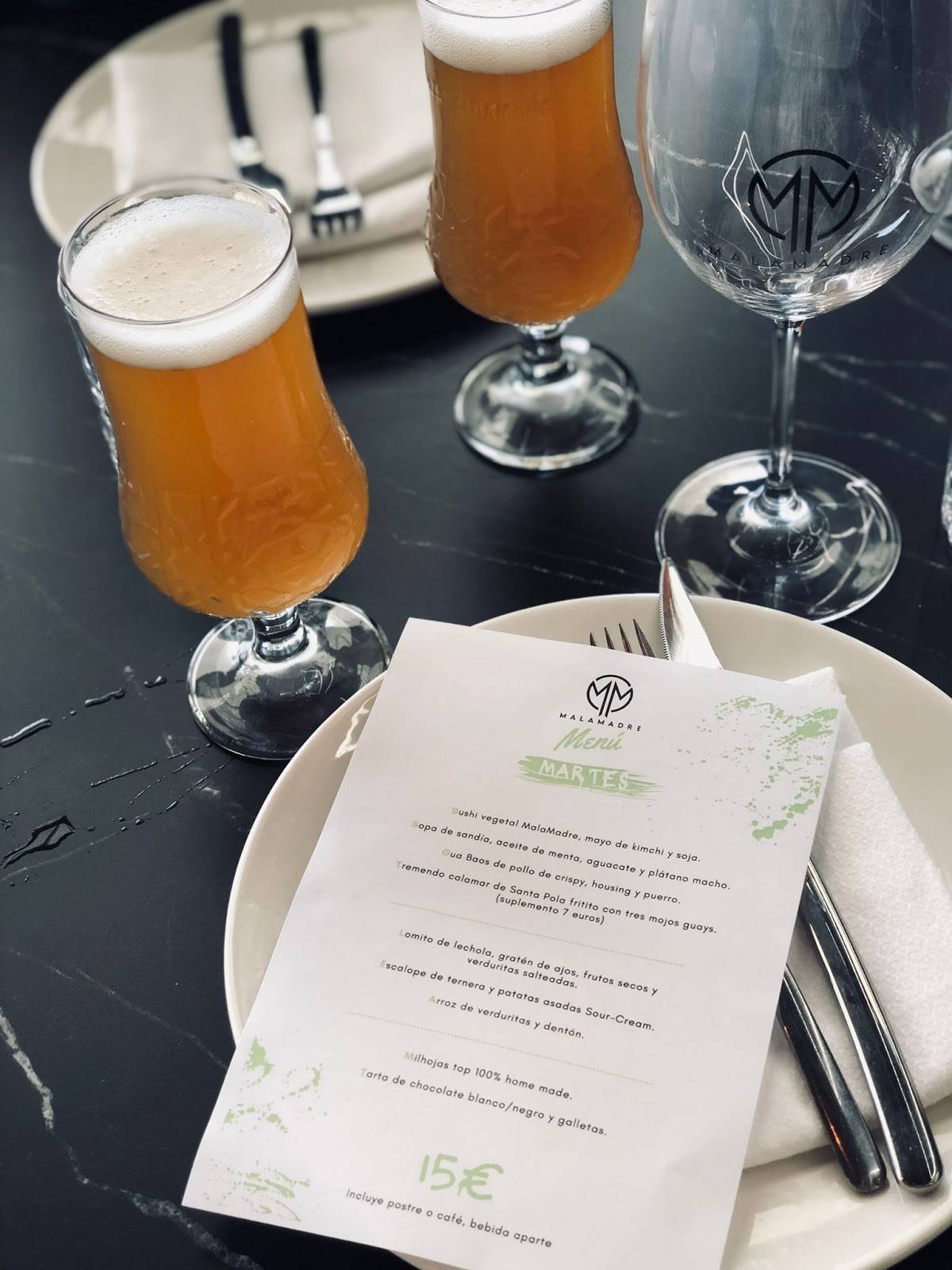 Carta de MALA MADRE RESTAURANTE, Santa Pola