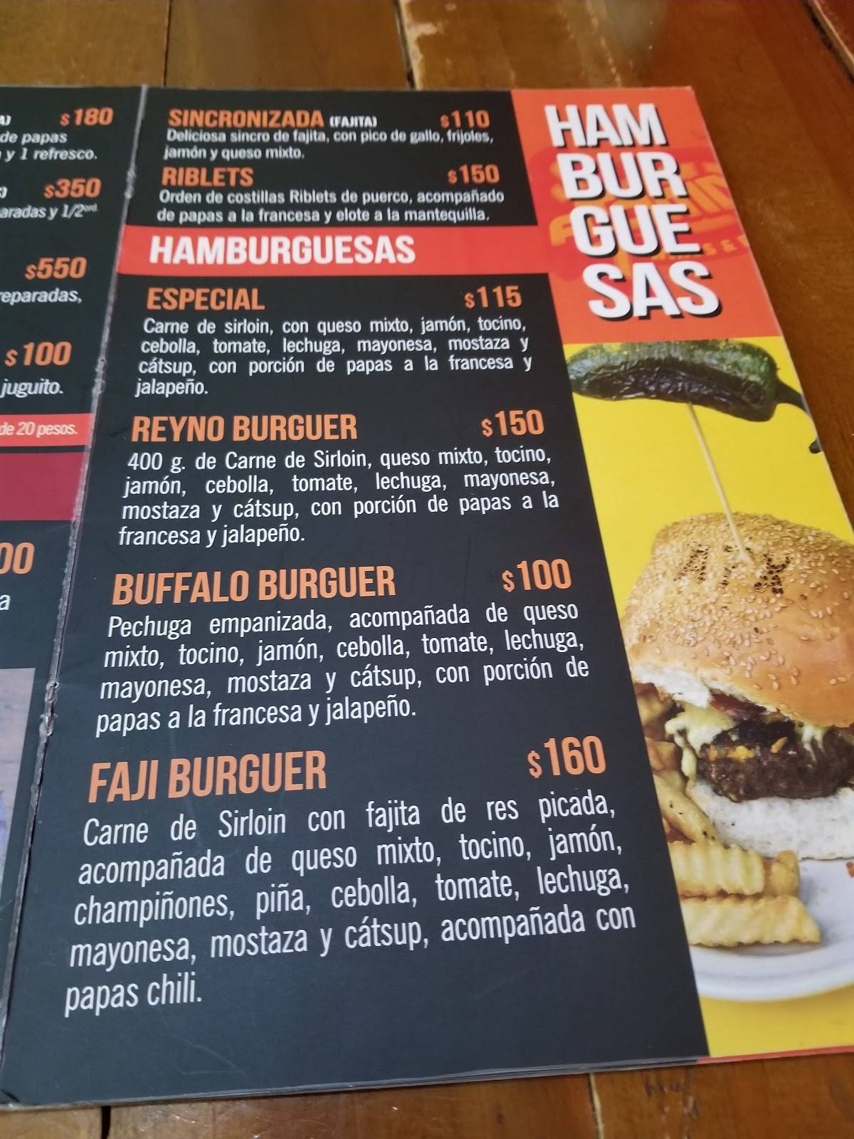 Carta del restaurante Atomix Wings & Grill, Reynosa