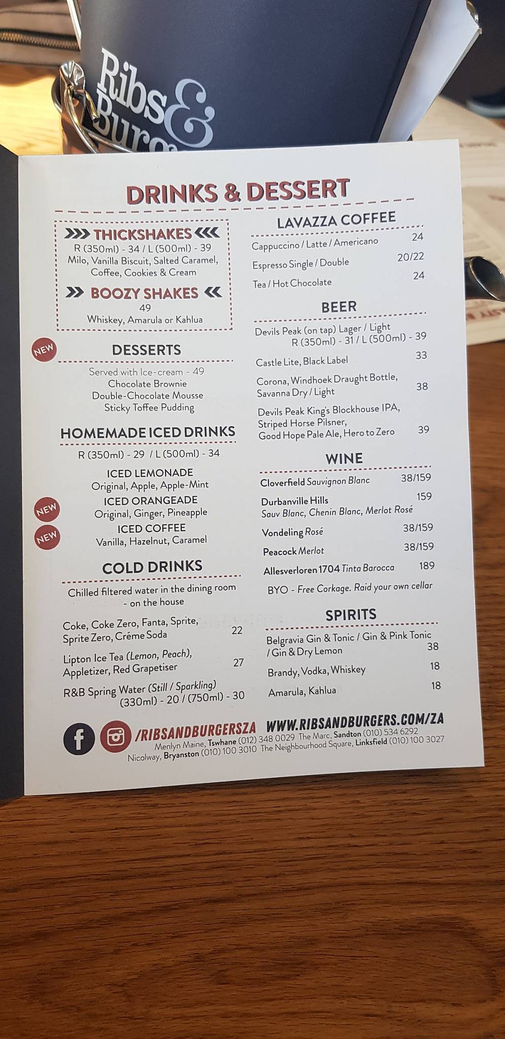 Menu at Ribs & Burgers The Neighbourhood Square restaurant ...
