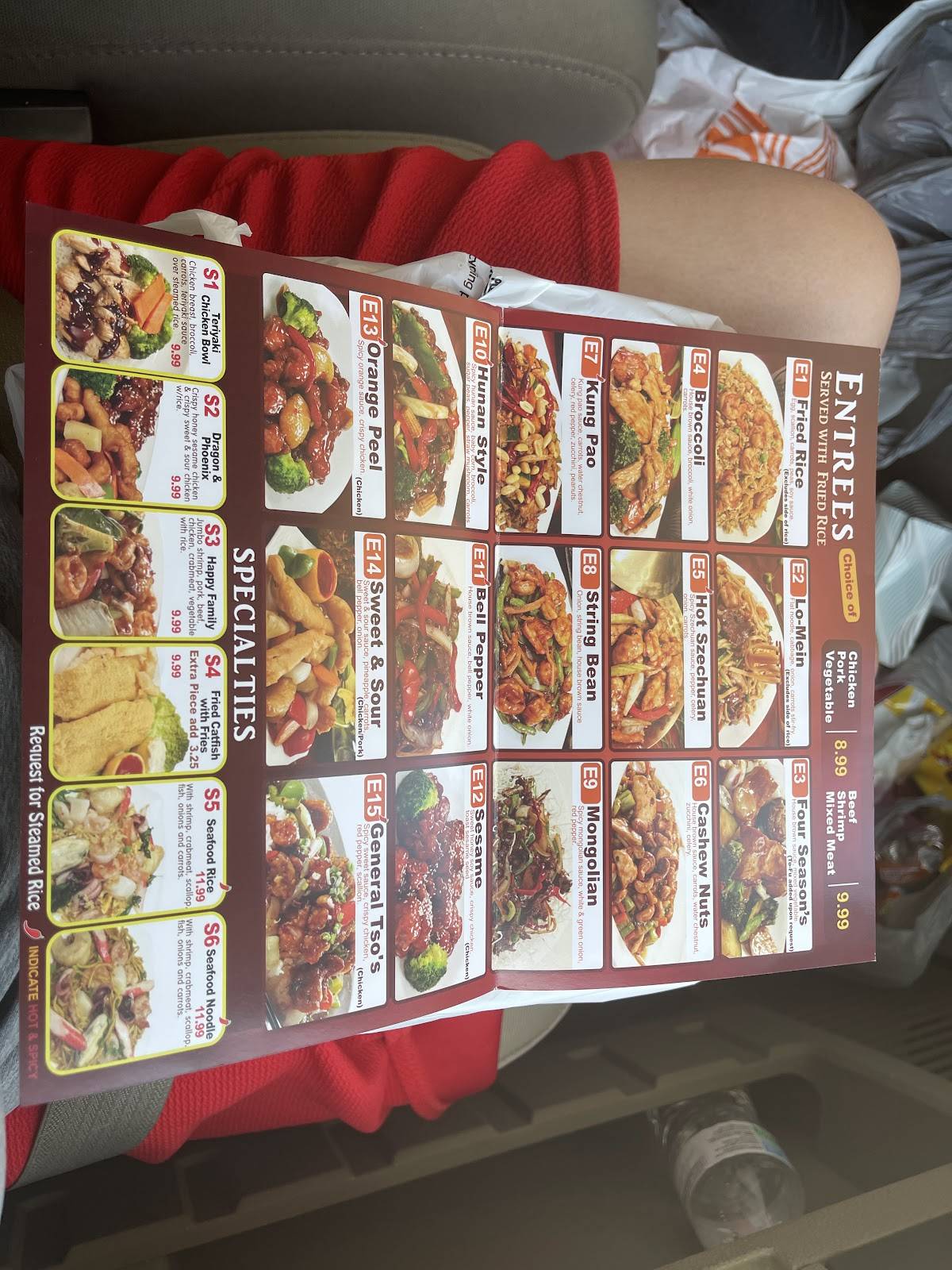 Menu at Rice Bowl Express restaurant, Garland, Broadway Blvd