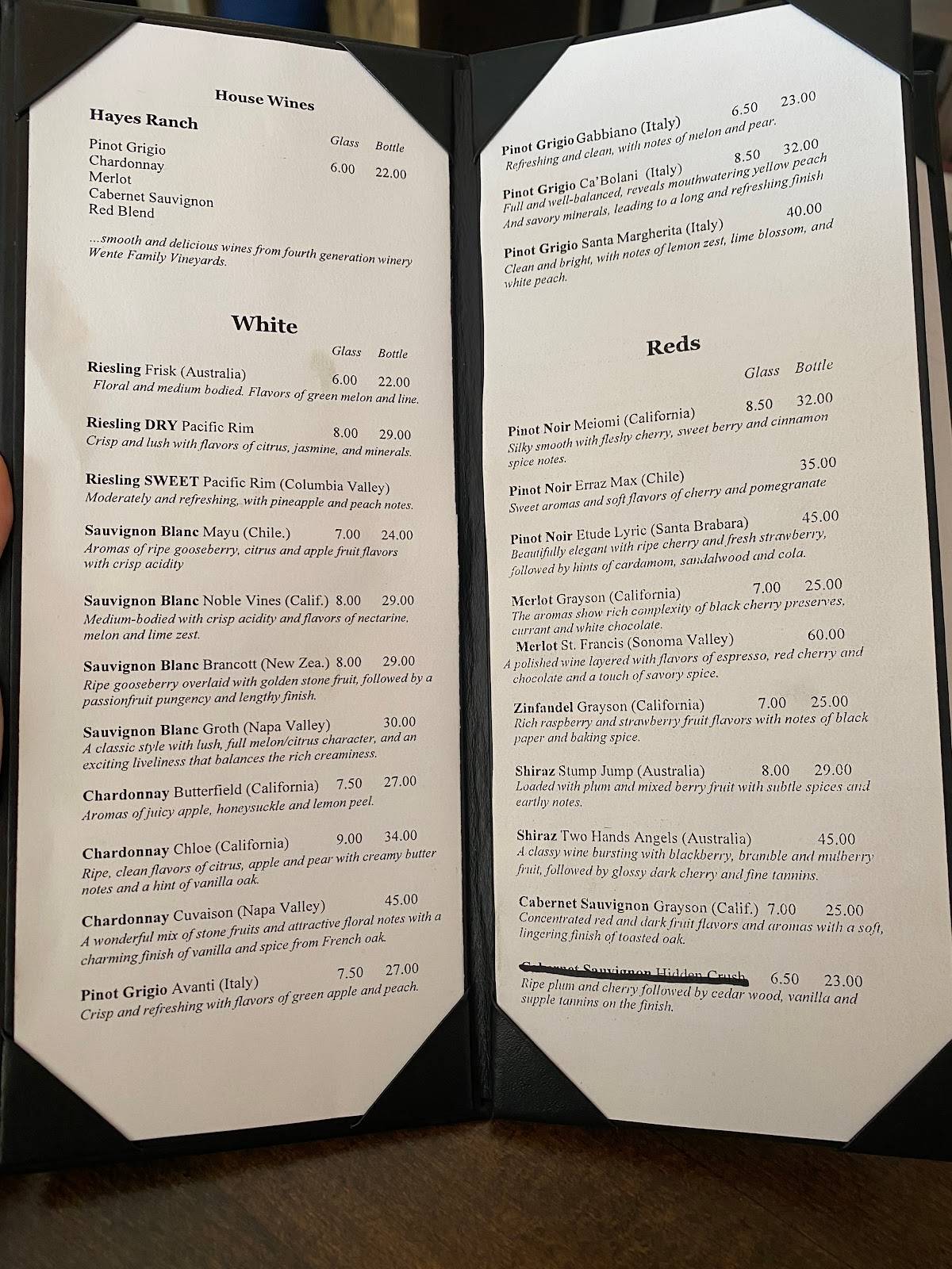 Menu at Rice Paper Thai Cuisine restaurant, Fairlawn