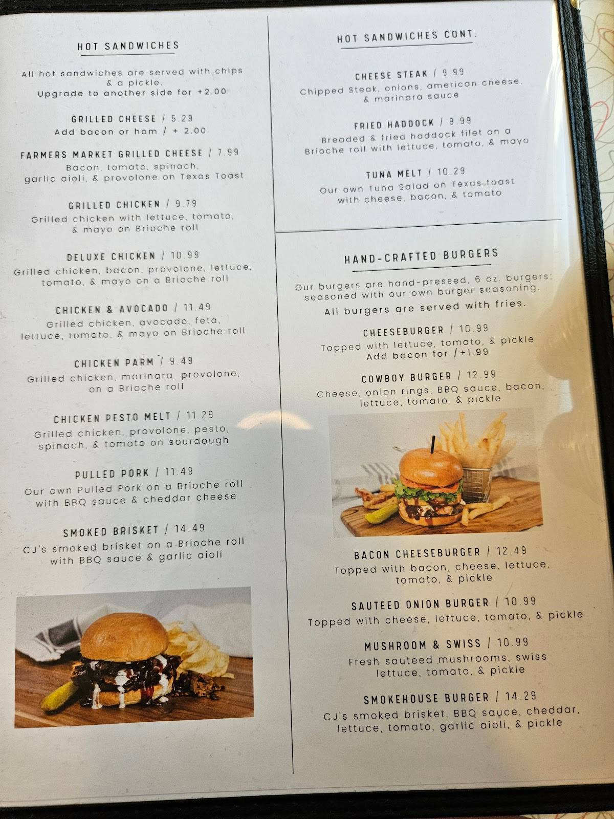 Menu at Richland Railroad Diner restaurant, Richland