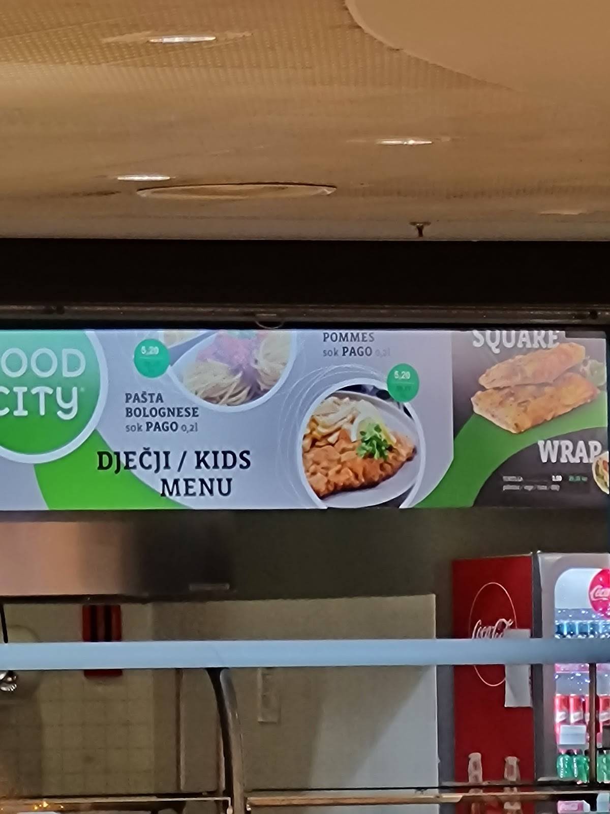 Menu at Food City restaurant, Rijeka, Ul. Janka Polića Kamova 81a