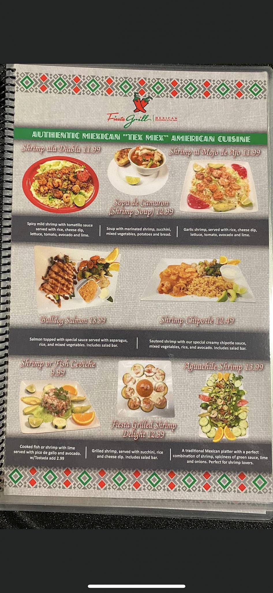 Menu at Fiesta Grill Mexican restaurant & Tex-Mex, Ripley