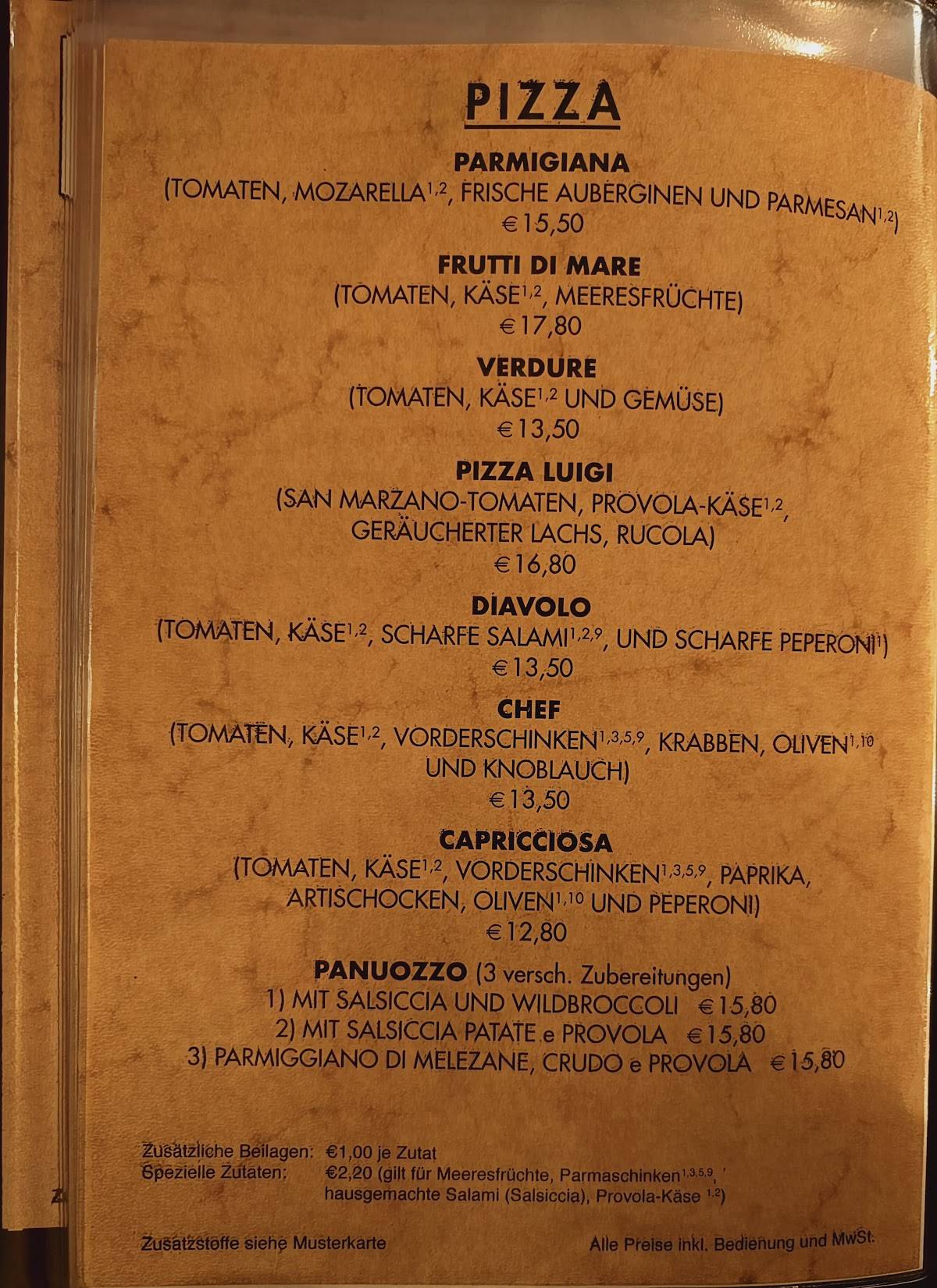 Carta del restaurante Ristorante Don Antonio, Trostberg, Schedling 23