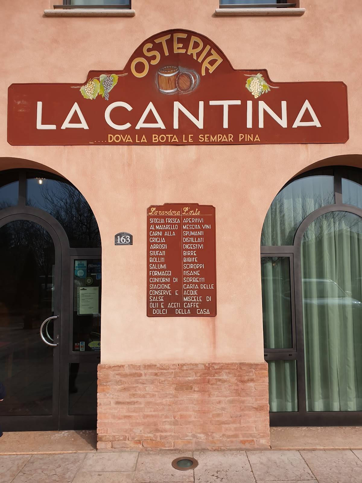 Menu da Ristorante Osteria La Cantina, Medolla