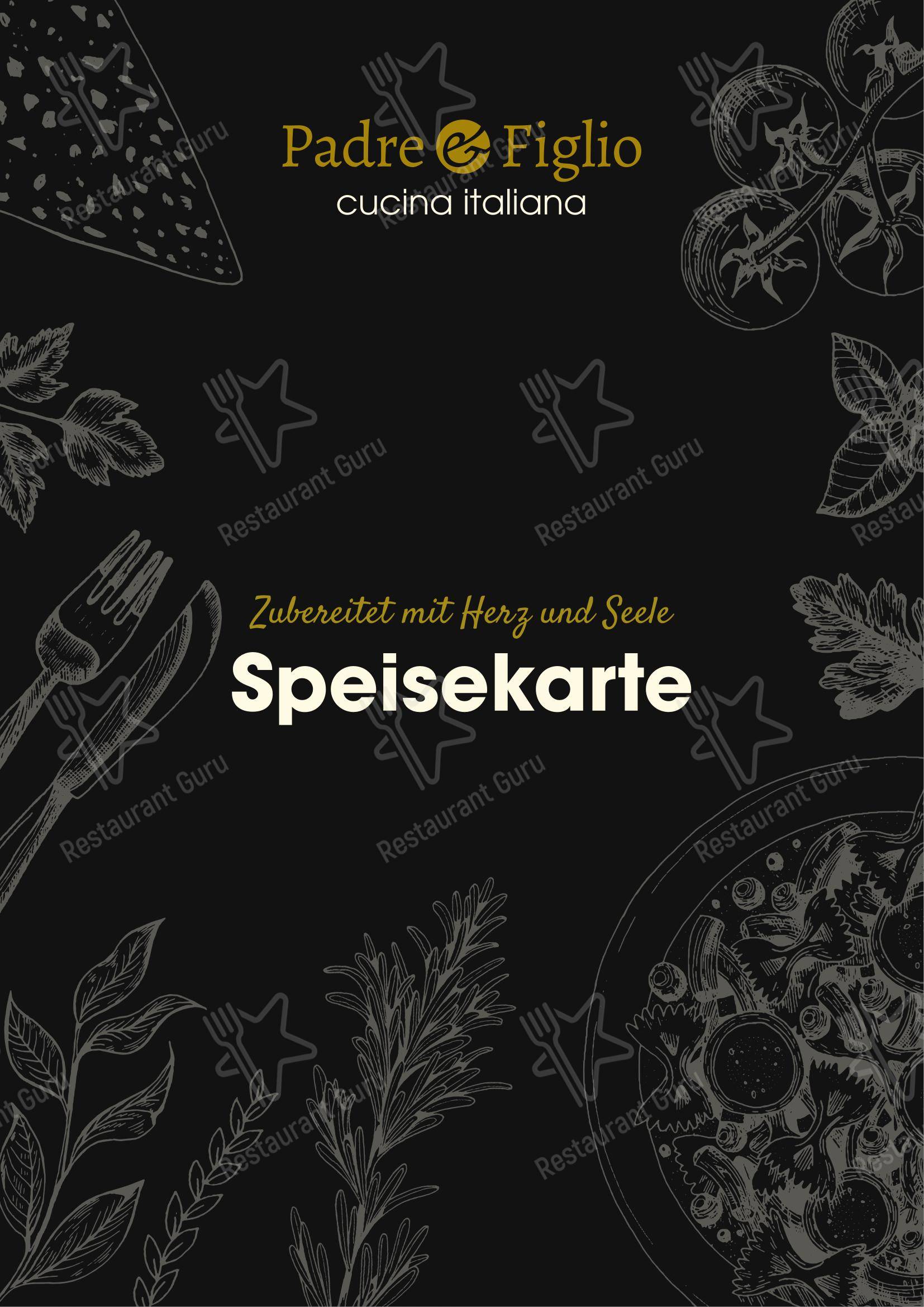 Speisekarte von Ristorante Padre e Figlio restaurant, Bremen